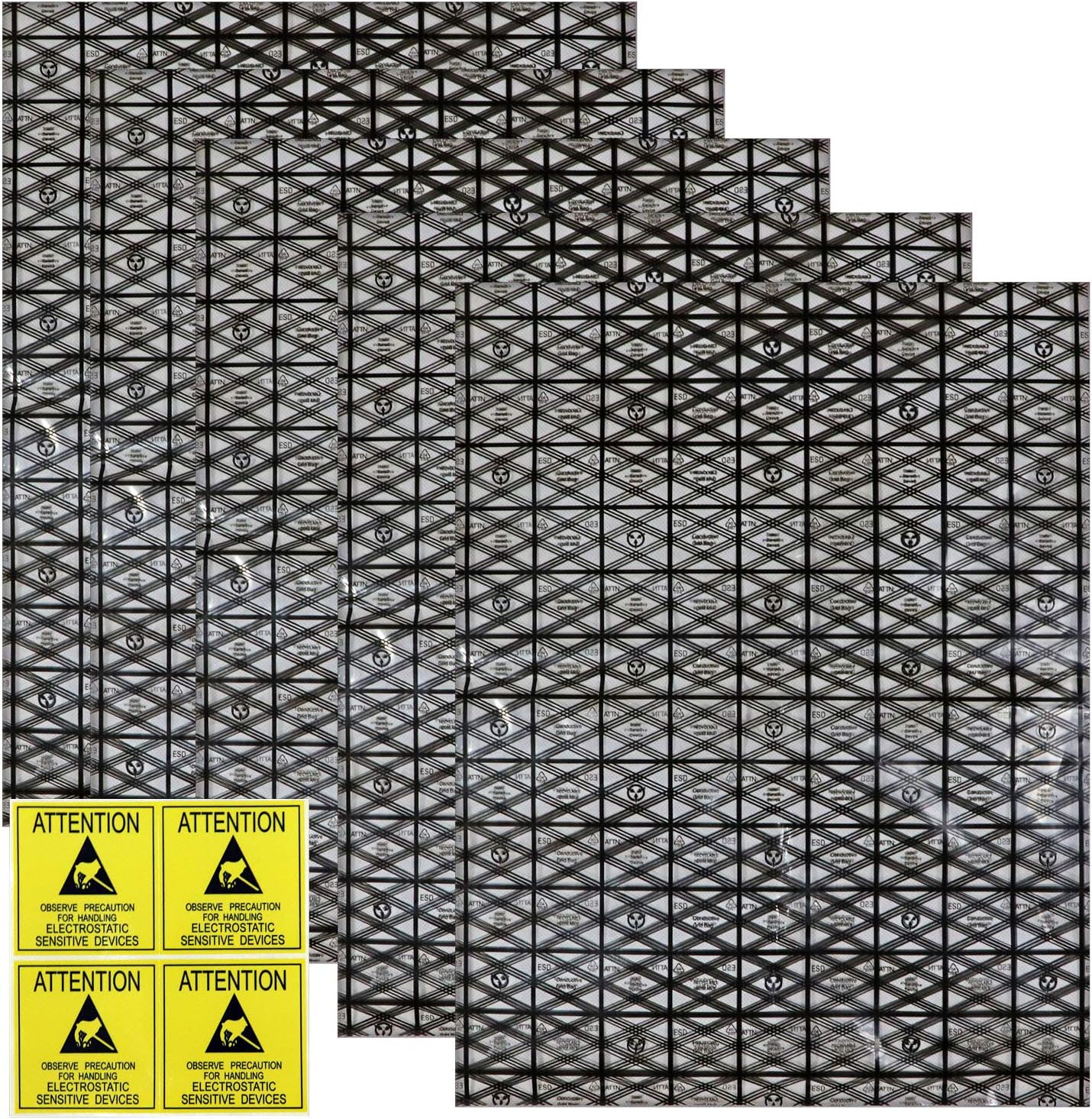 Amazon.com: Open Top Antistatic Bags ESD Shielding Bag with Anti-Static ...