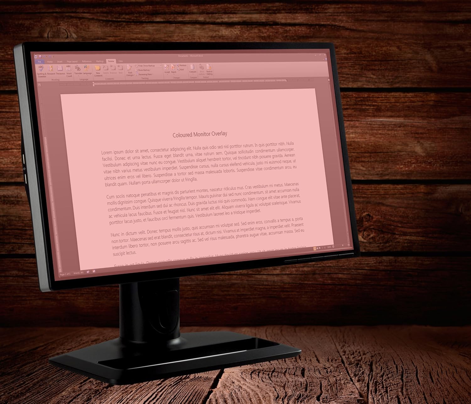 19 inch Coloured Monitor Overlay Screen Tint Dyslexia Pink : Amazon.co ...