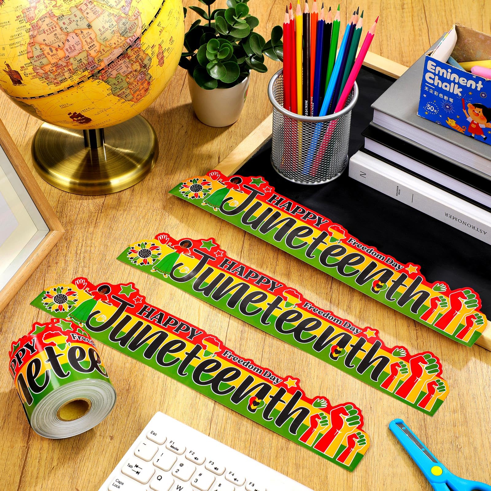 Snapklik.com : 68.9 Feet Juneteenth Border Bulletin Board Border Flower ...