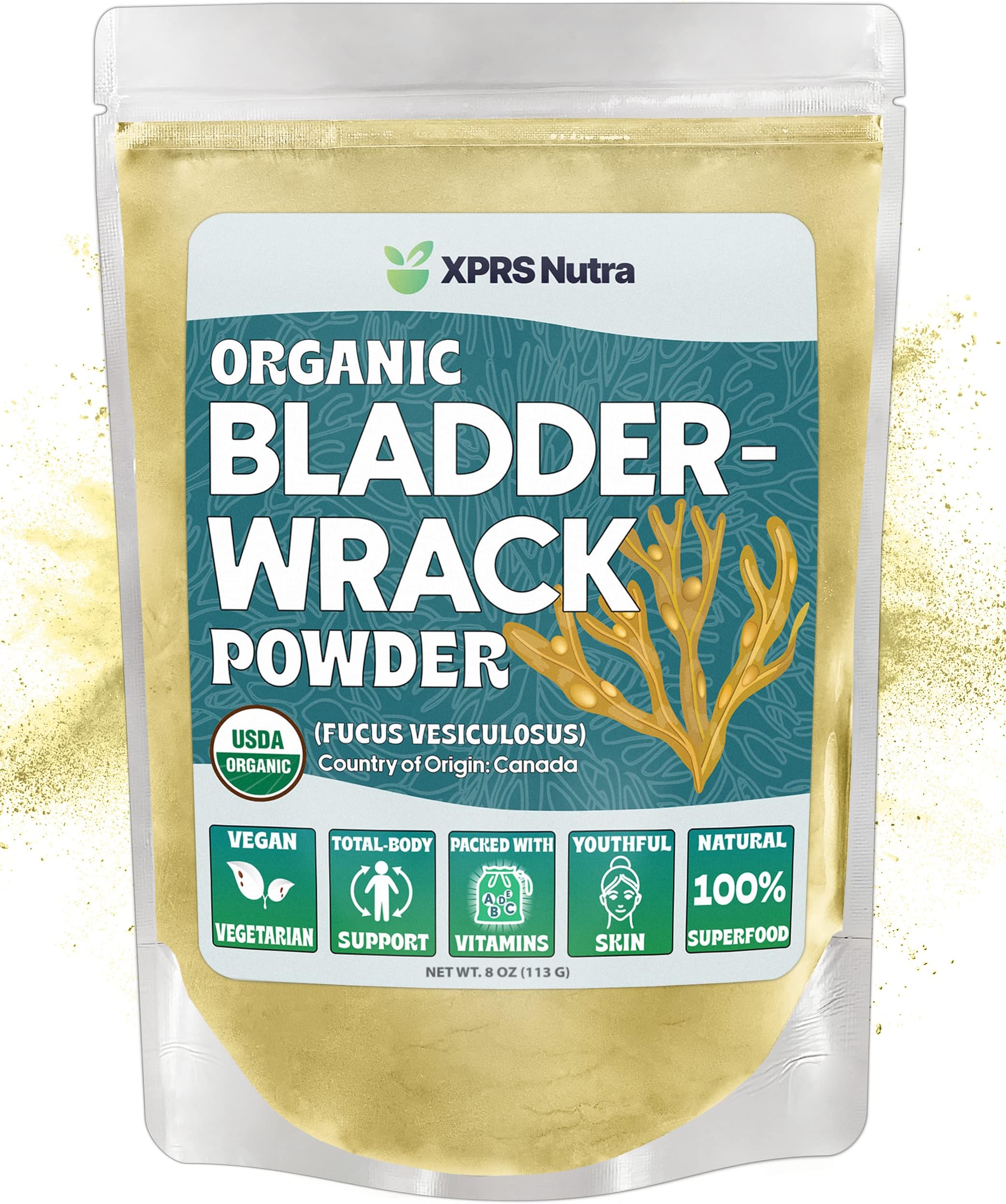 Amazon.com: XPRS Nutra Organic Bladderwrack Powder (Fucus Vesiculosus ...