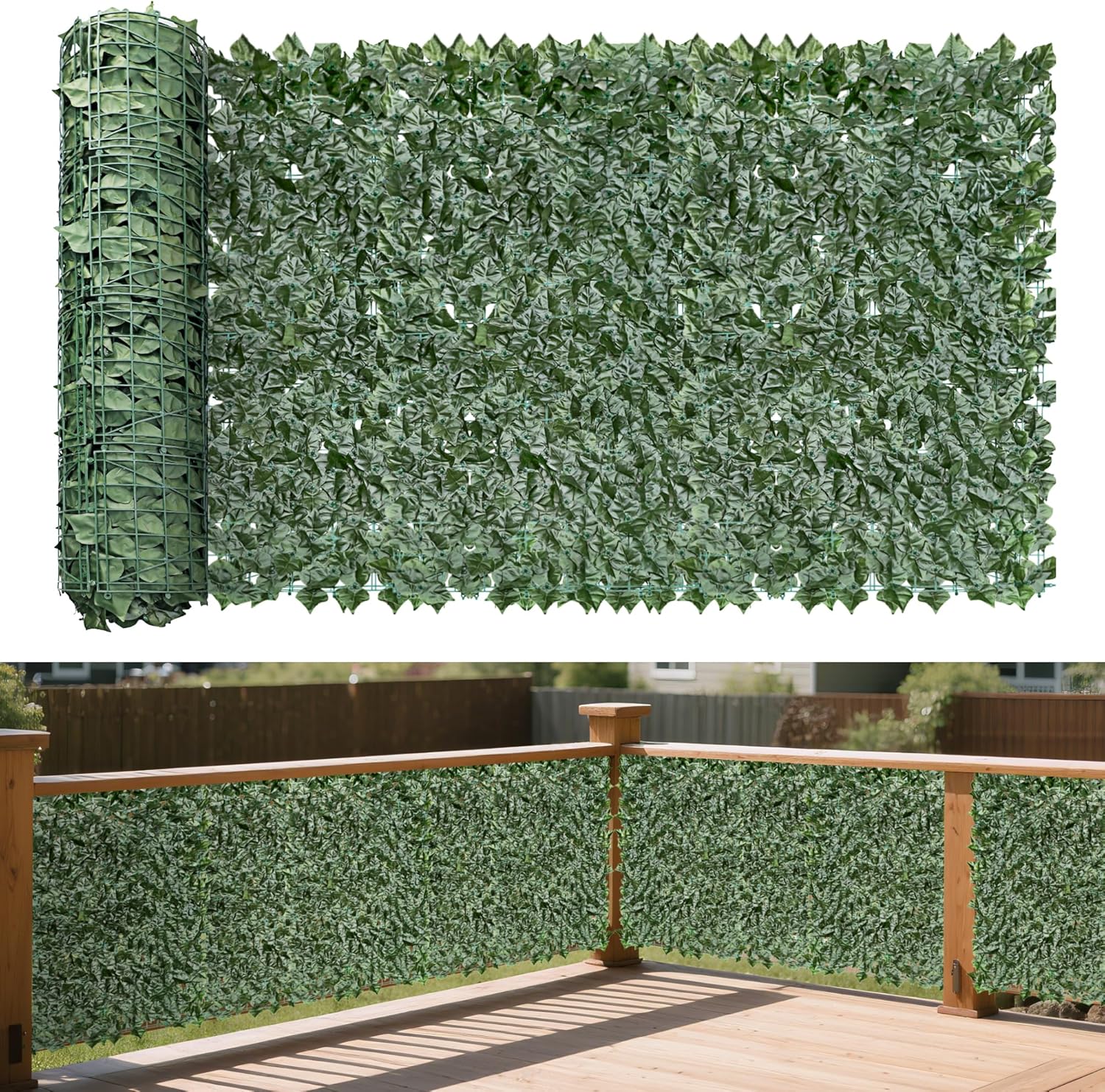 Amazon.com : Bynbbur 58" x 393" Artificial Ivy Fence Privacy Screen ...