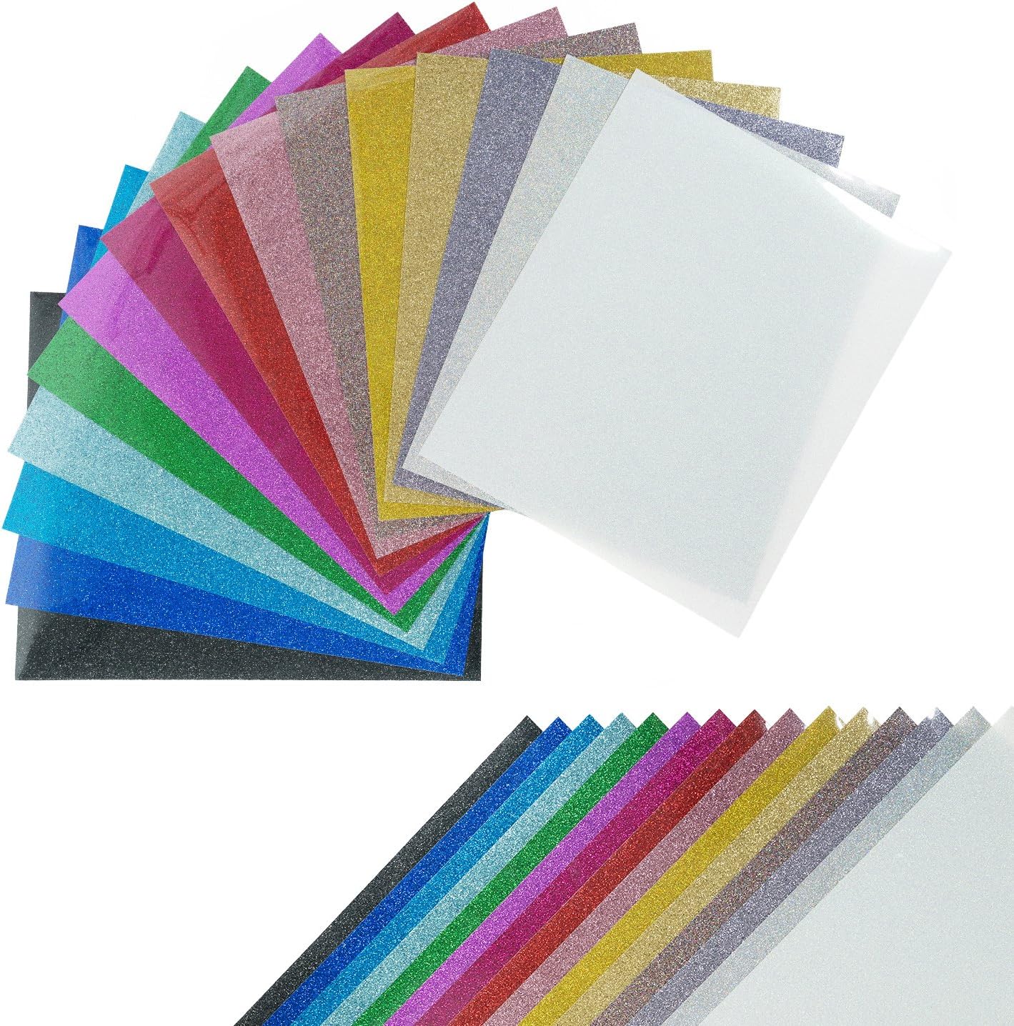 Amazon.com: CISinks 15 Sheets 12"x10" (Assorted Colors) DIY Glitter ...