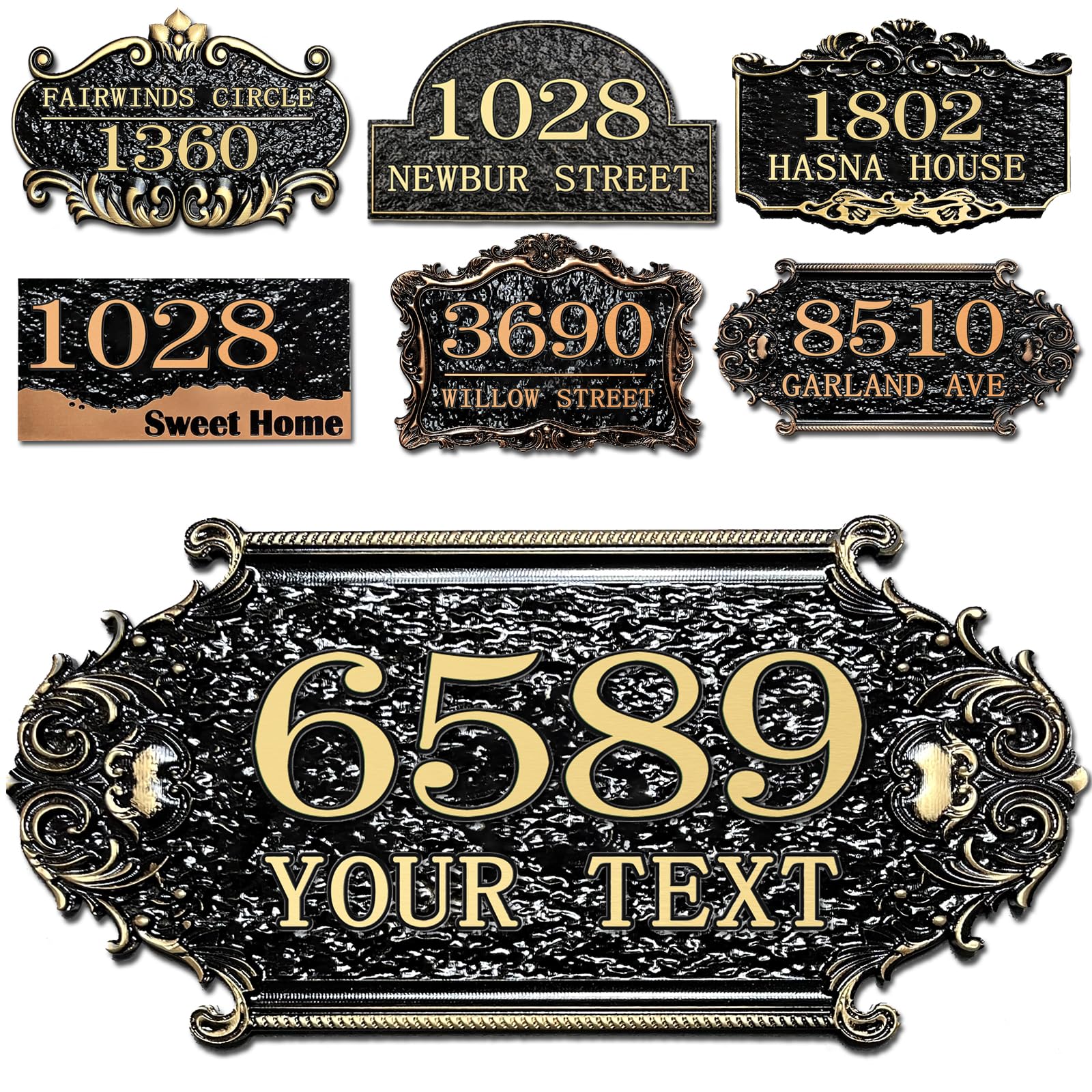 Vintage Address Numbers Custom Vintage Address Plaque - Personalized ...