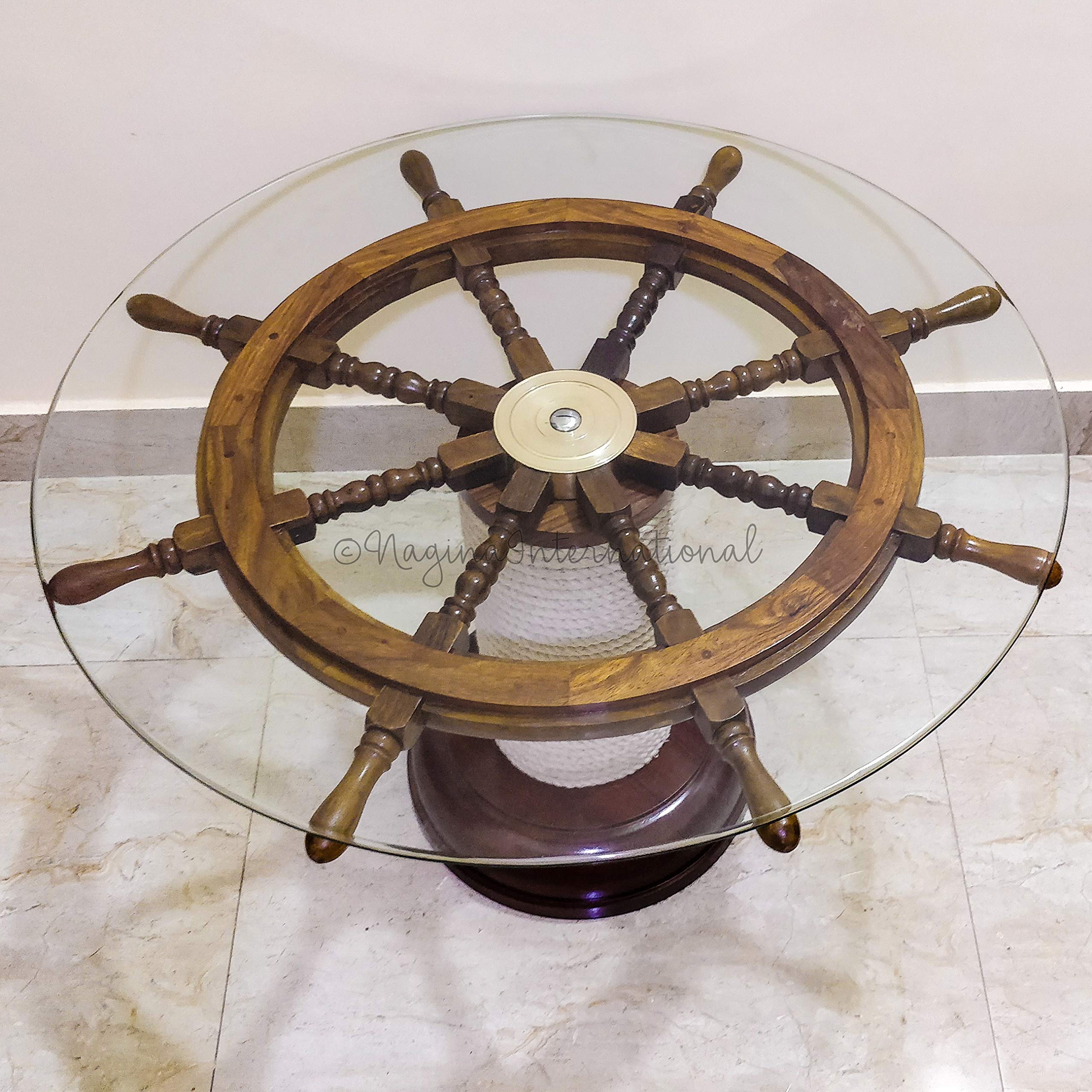 Amazon.com: Nagina International Nautical Authentic Wood Crafted Coffee ...