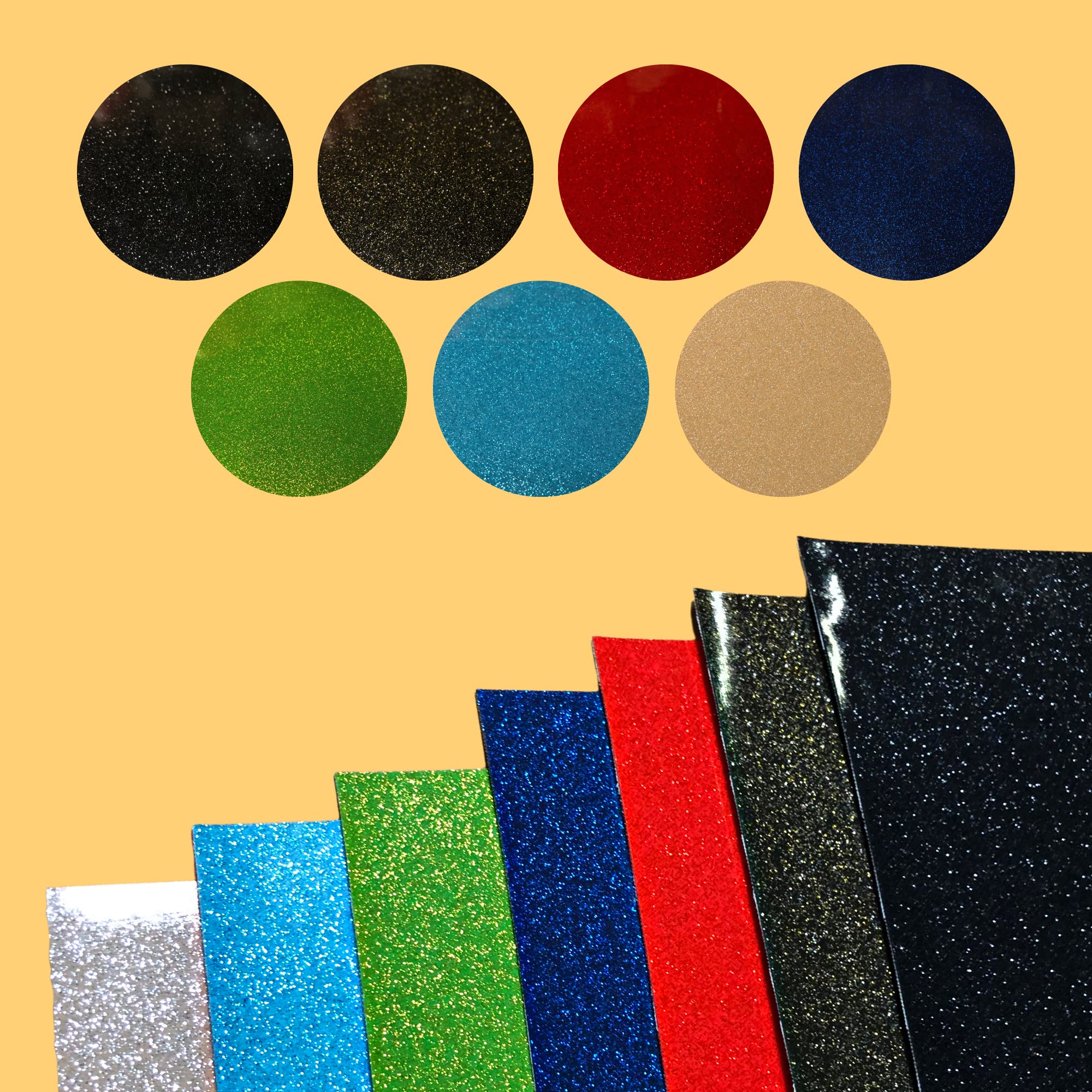 Amazon.com: Sparkle Vinyl Fabric Craft Pack, 7pcs Each 8.5"x11", Smooth ...