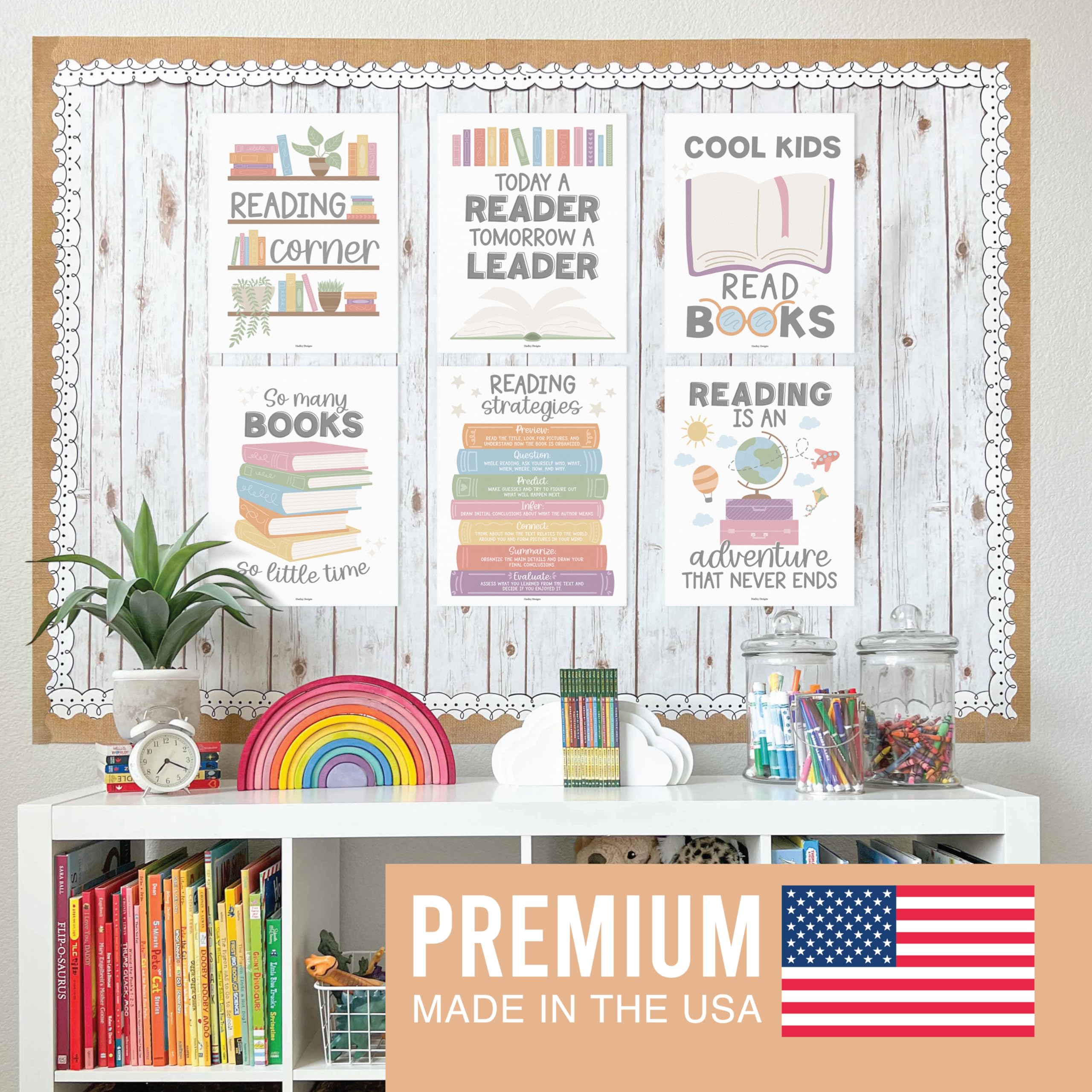 Reading Skills Posters 15-Piece Reading Comprehension Poster Set ...