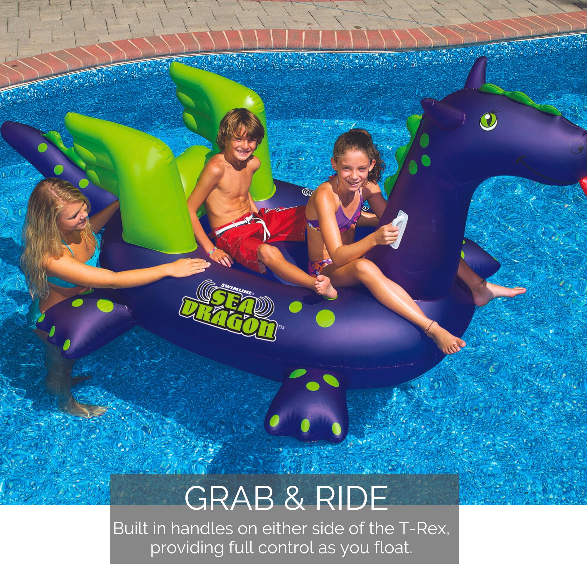 Snapklik.com : SWIMLINE ORIGINAL 90625 Giant Inflatable Sea Dragon Pool ...