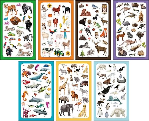 Amazon.com: Koobar Animals of The World Sticker Variety Pack (300 ...