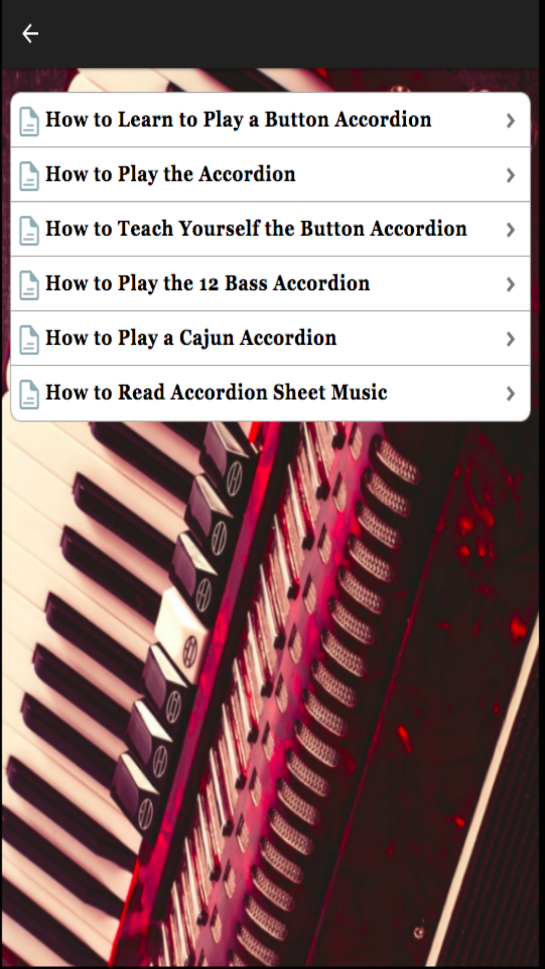 Accordion Tutorial - Learn To Play Accordion - App on the Amazon Appstore
