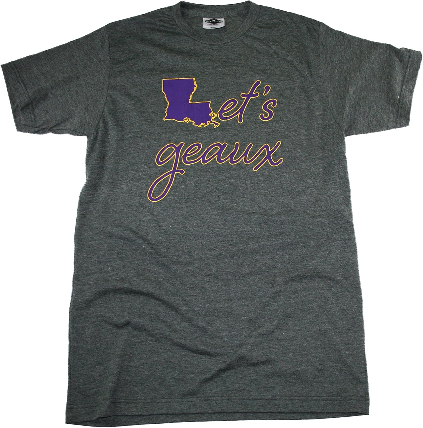 My State Threads Louisiana TEE | Let's GEAUX | Purple/Gold (XX-Large ...