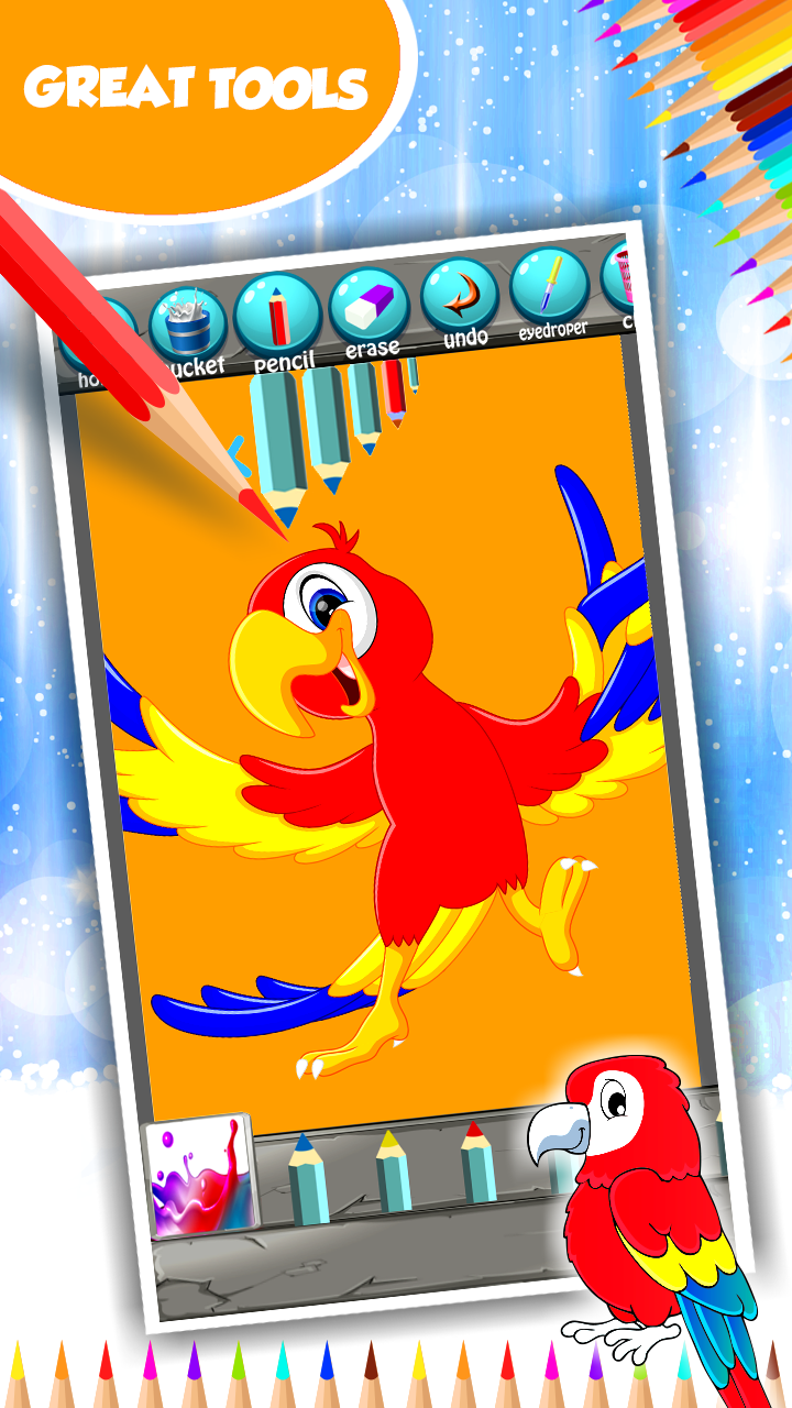 Parrot Coloring Book - App on Amazon Appstore