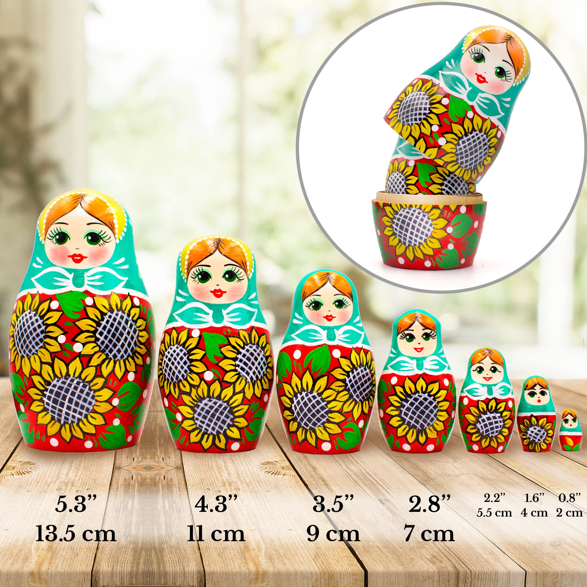 Snapklik.com : AEVVV Russian Nesting Dolls Set Of 7 Pcs