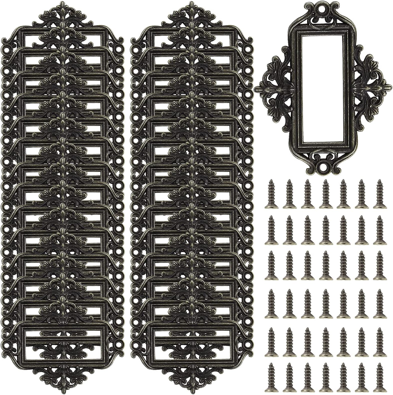 Amazon.com : Crapyt Vintage Label Holder Zinc Alloy Tag Holder 55x43mm ...