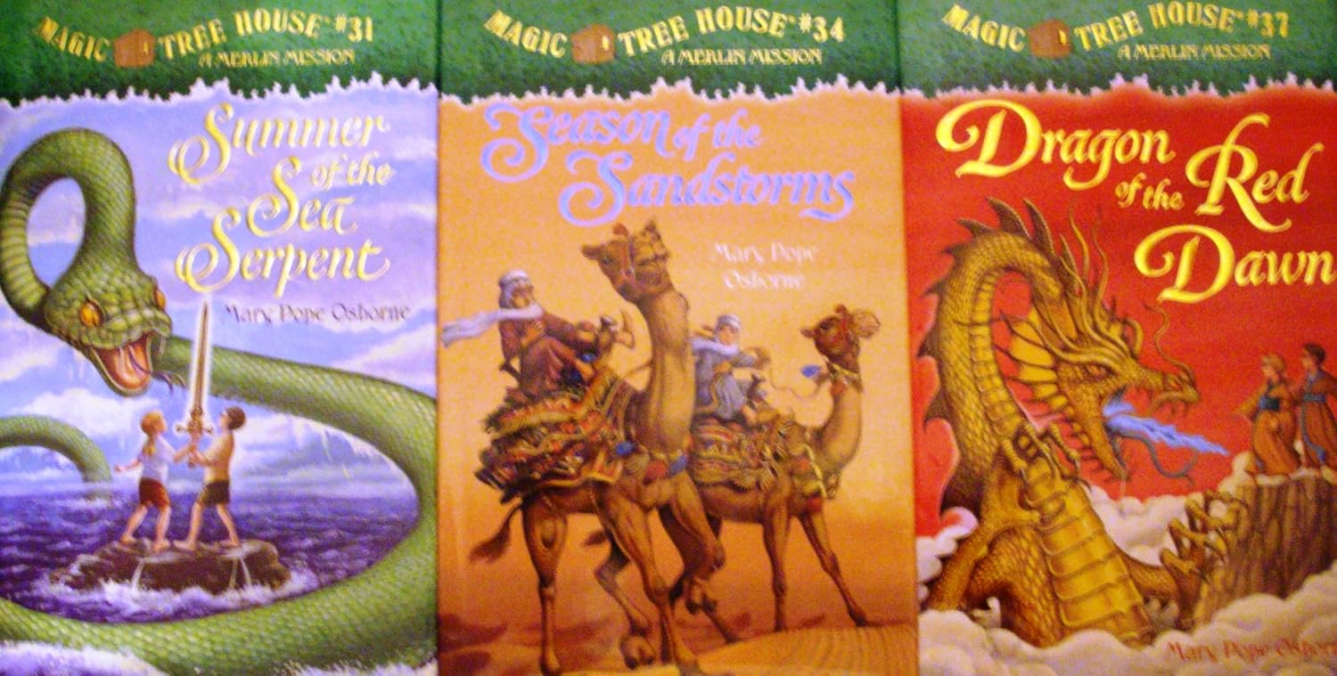 Magic Tree House (3 Books Set)#31 Summer of the Sea Serpent,#34 Season ...