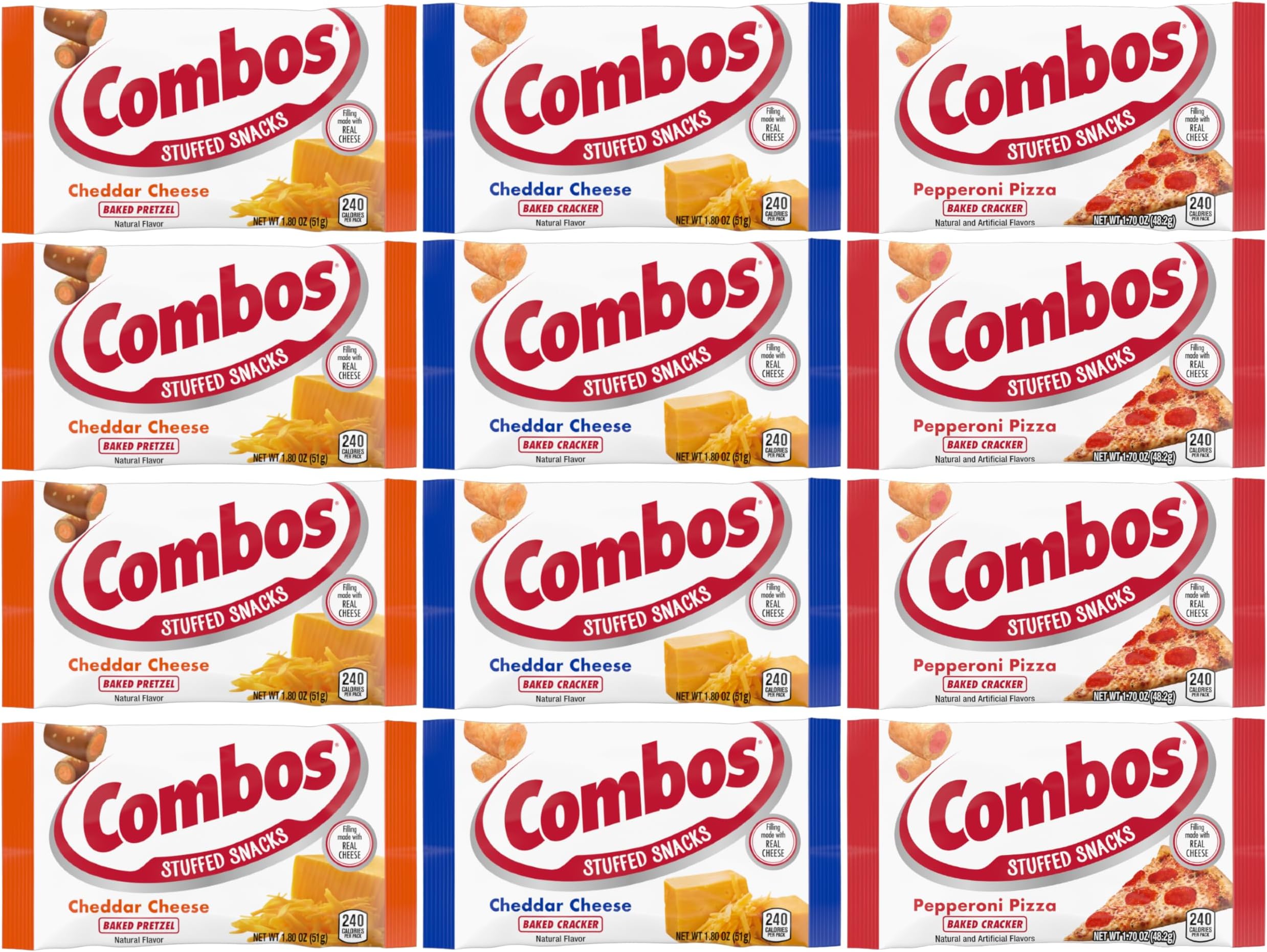 Amazon.com: Combos Variety Pack, Cheddar Cheese Baked Pretzel, Cheddar ...