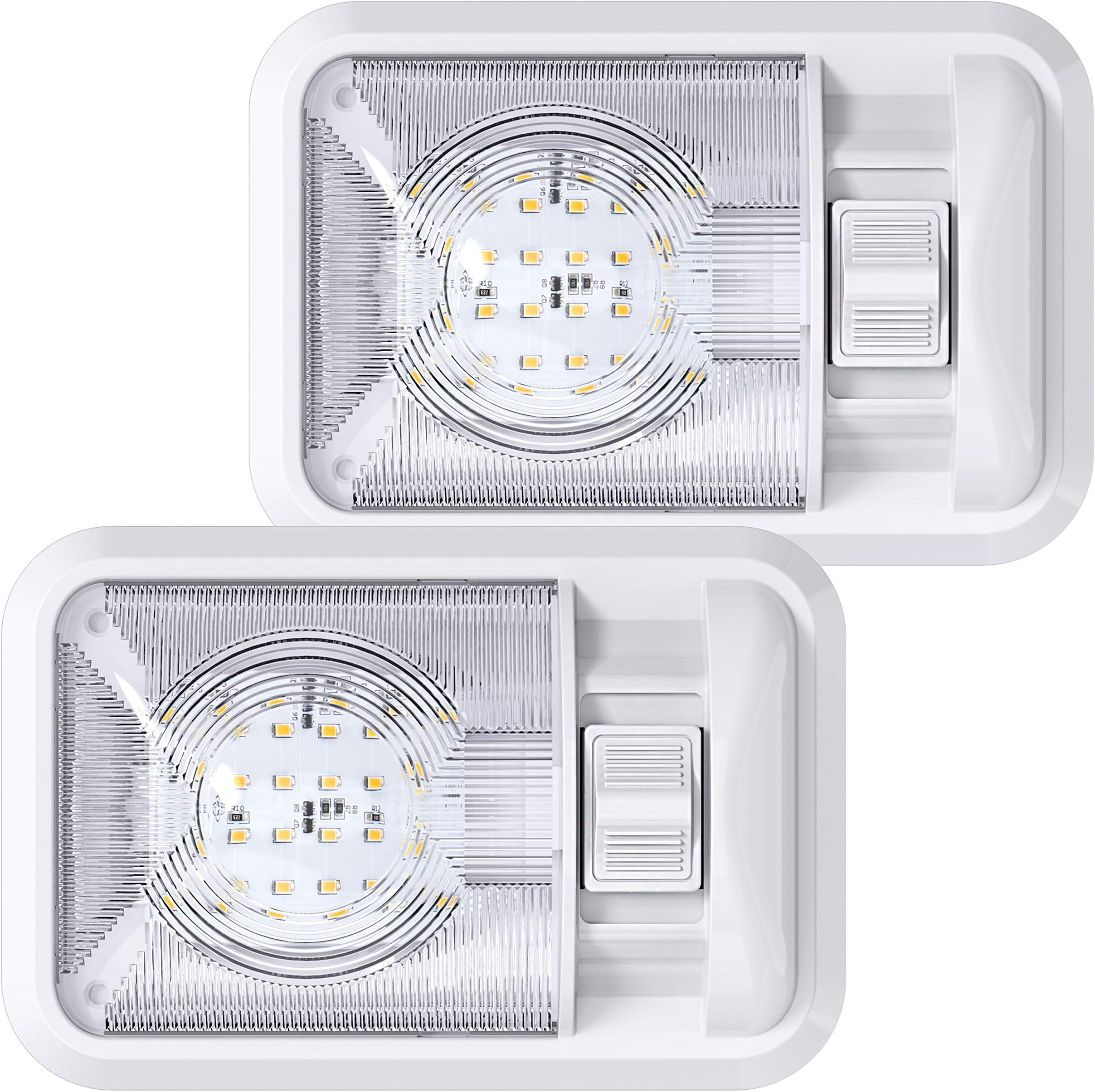 Amazon.com: T6 Led Rv Led Ceiling Dome Light Fixture, 2Pack 12volts Dc ...