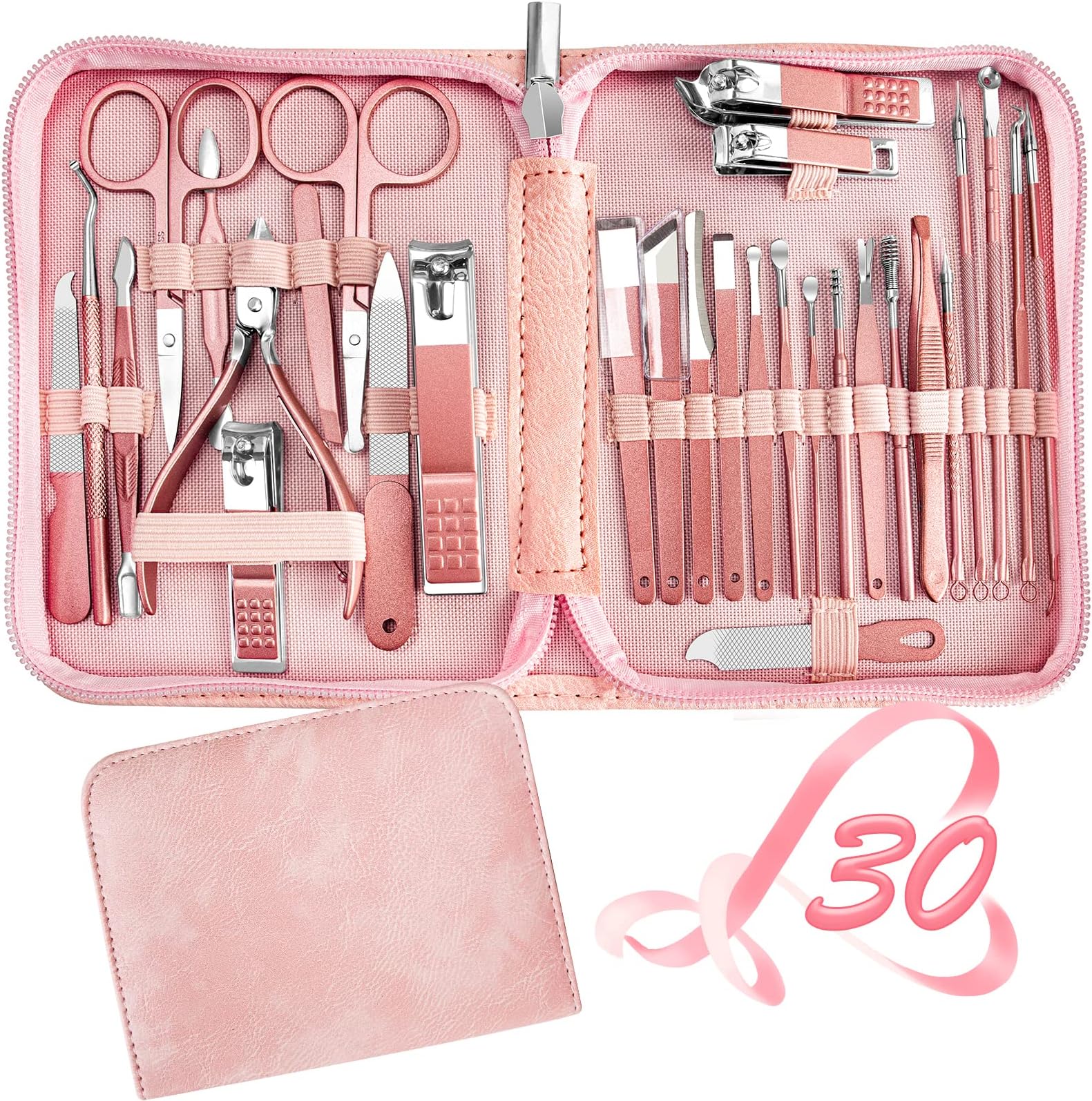 Amazon.com : 26 Pcs Manicure Set,Professional Pedicure Kit,Stainless ...