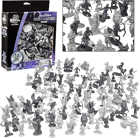 Amazon.com: Monster Fantasy Creature Mini Action Figure Playset - 98pcs ...