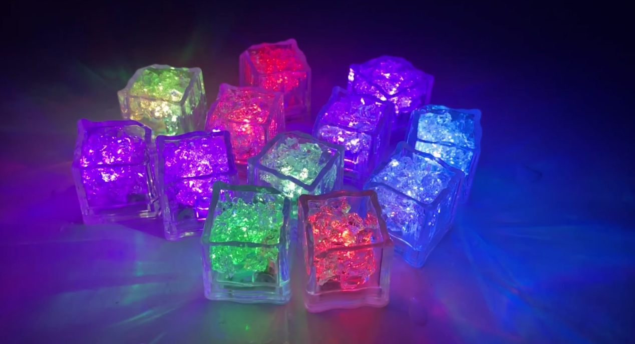 Watch Flashing Glow in The Dark LED Light Up Ice Cube for Party on ...
