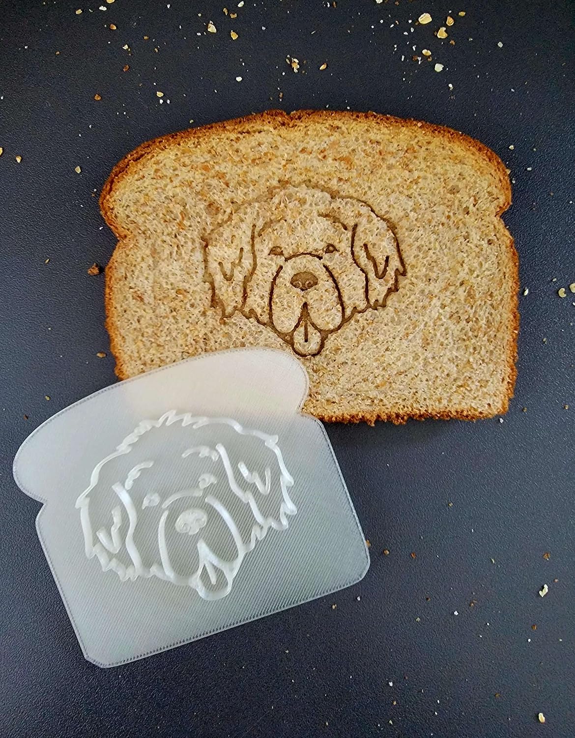 Amazon.com: Newfoundland Dog Breed - Bread Stamp - Dog Face - Cookie ...