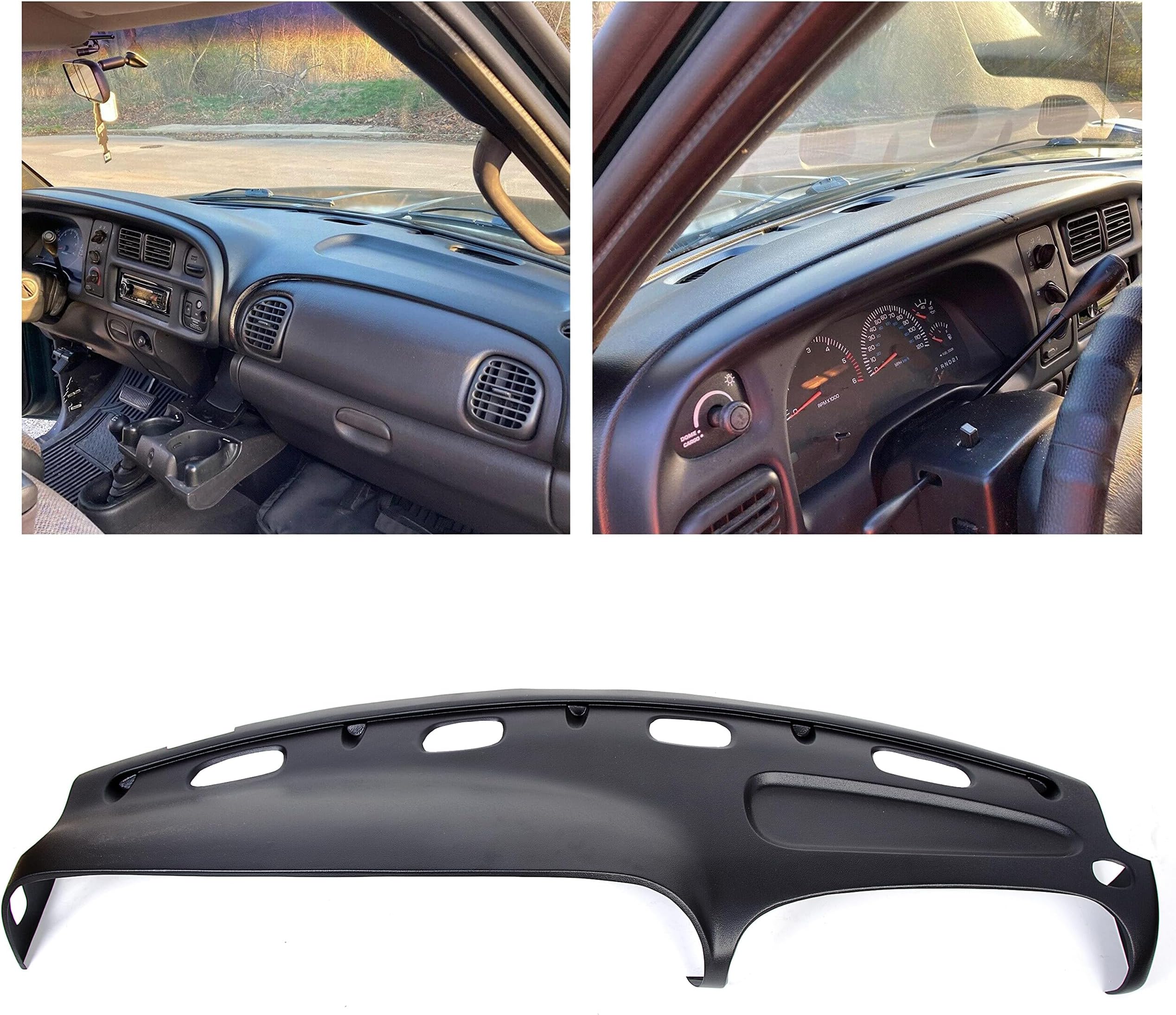 Amazon.com: ECOTRIC Dashboard Cover Compatible with Dodge Ram 98-01 ...