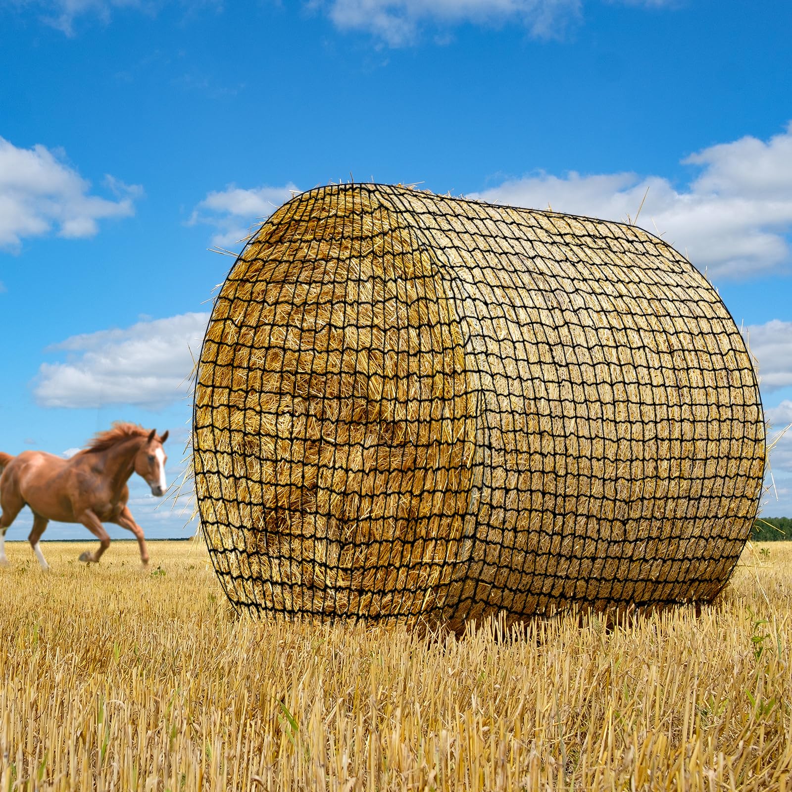 Amazon.com: LalaKoo Large Round Bale Hay Net for Horses 6×6 ft Slow ...