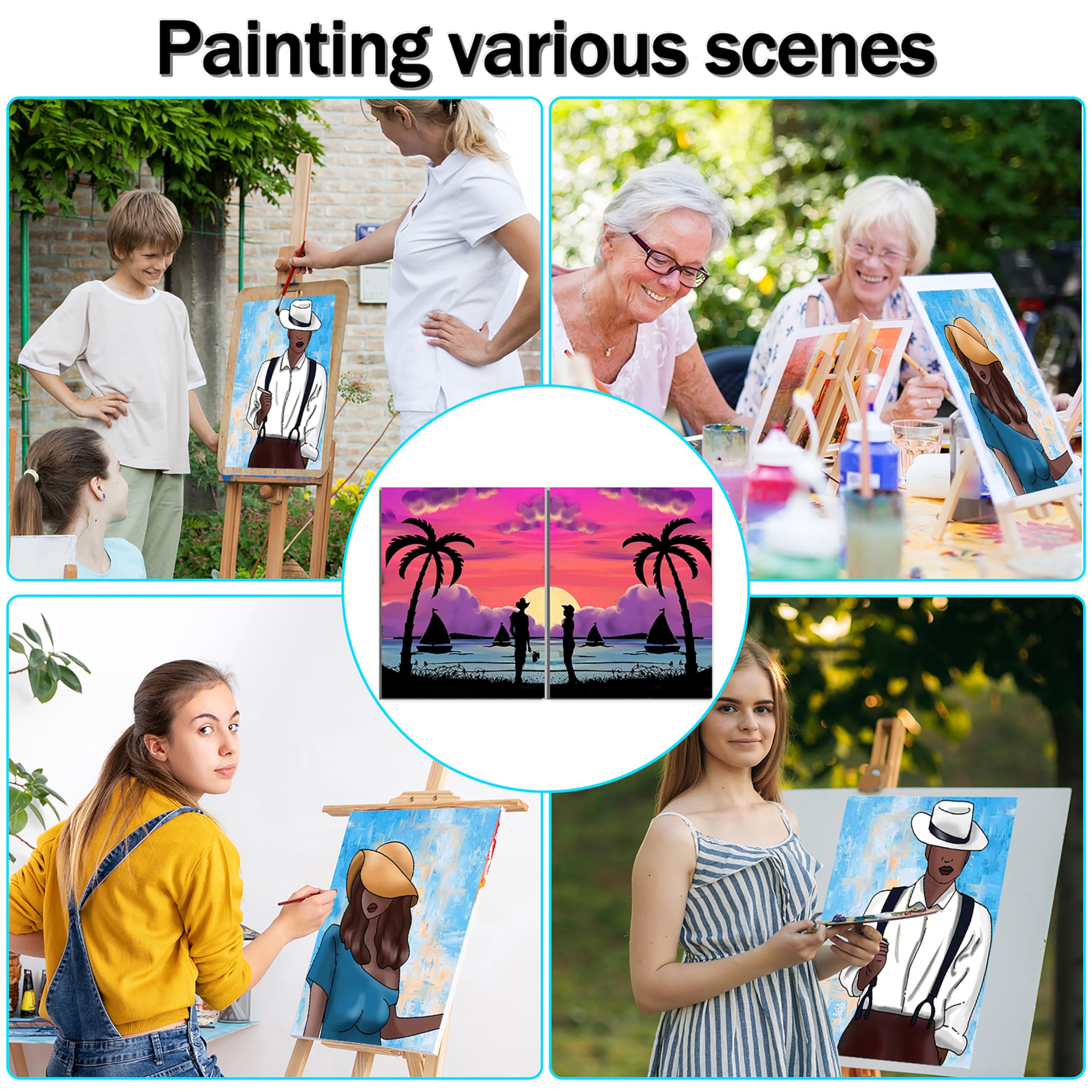 Snapklik.com : Couples Painting Kit Date Night, 2 Piece Set Paint And ...