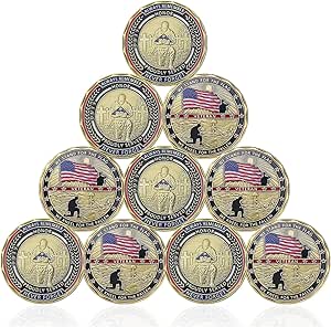 Amazon.com: CHURYUML 10Pack Military Challenge Coins Veterans Coin, We ...