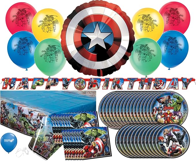 Amazon.com: Marvel Avengers Birthday Party Supplies and Decorations ...