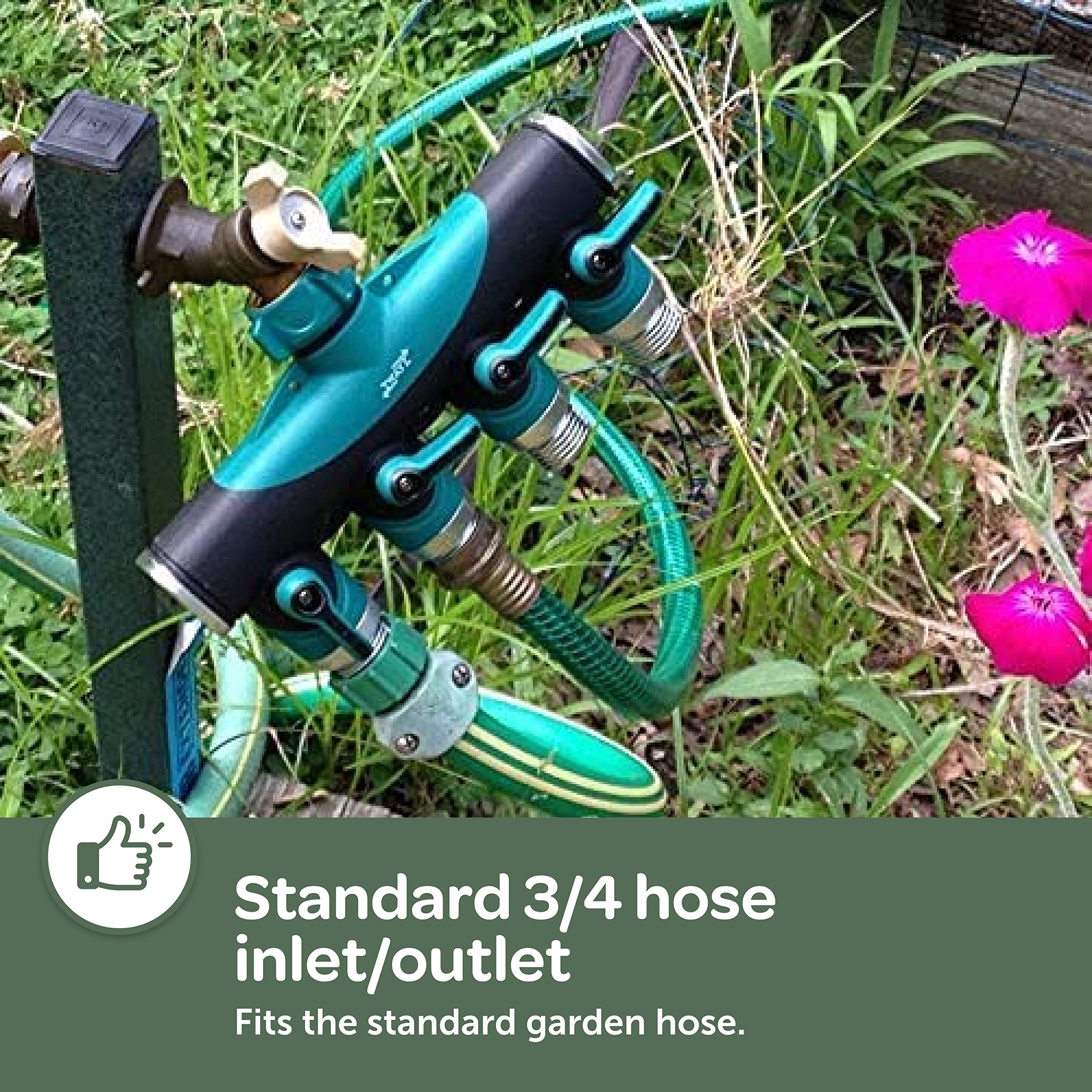 Snapklik.com : Garden Hose Splitter, Heavy Duty, Water Hose Manifold, 4 ...