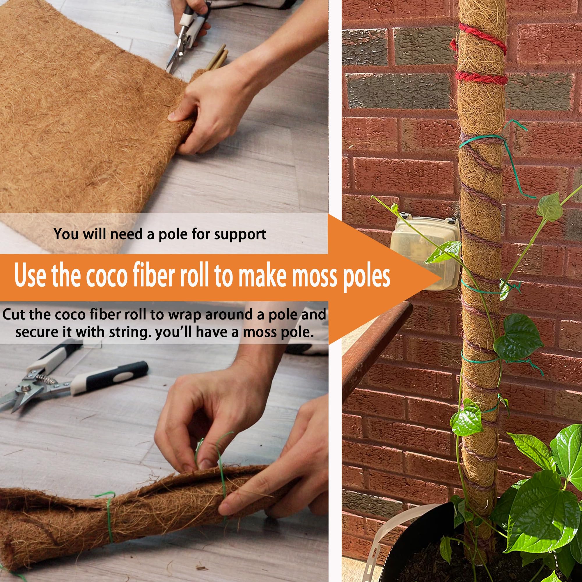 Snapklik.com : Coco Liner Roll - 16x120 Inch Natural Coconut Fiber For ...