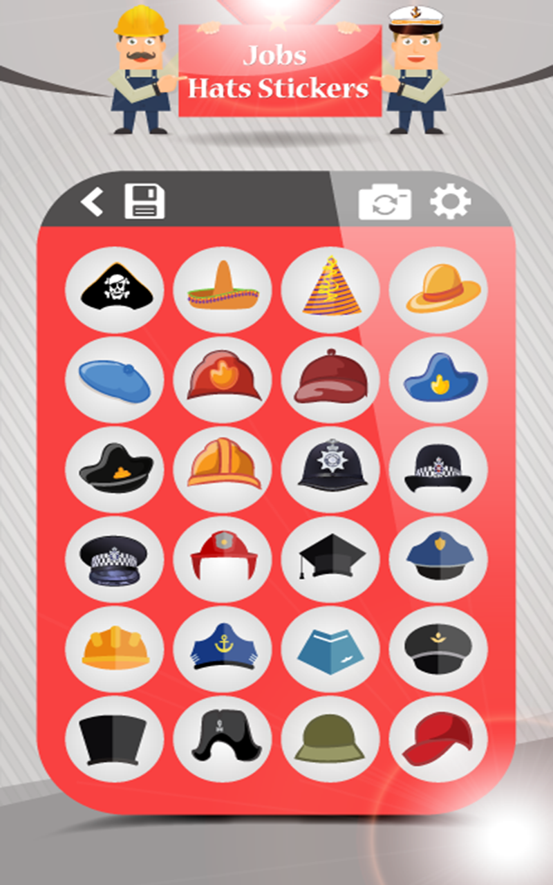 Jobs Hats Stickers - App on Amazon Appstore