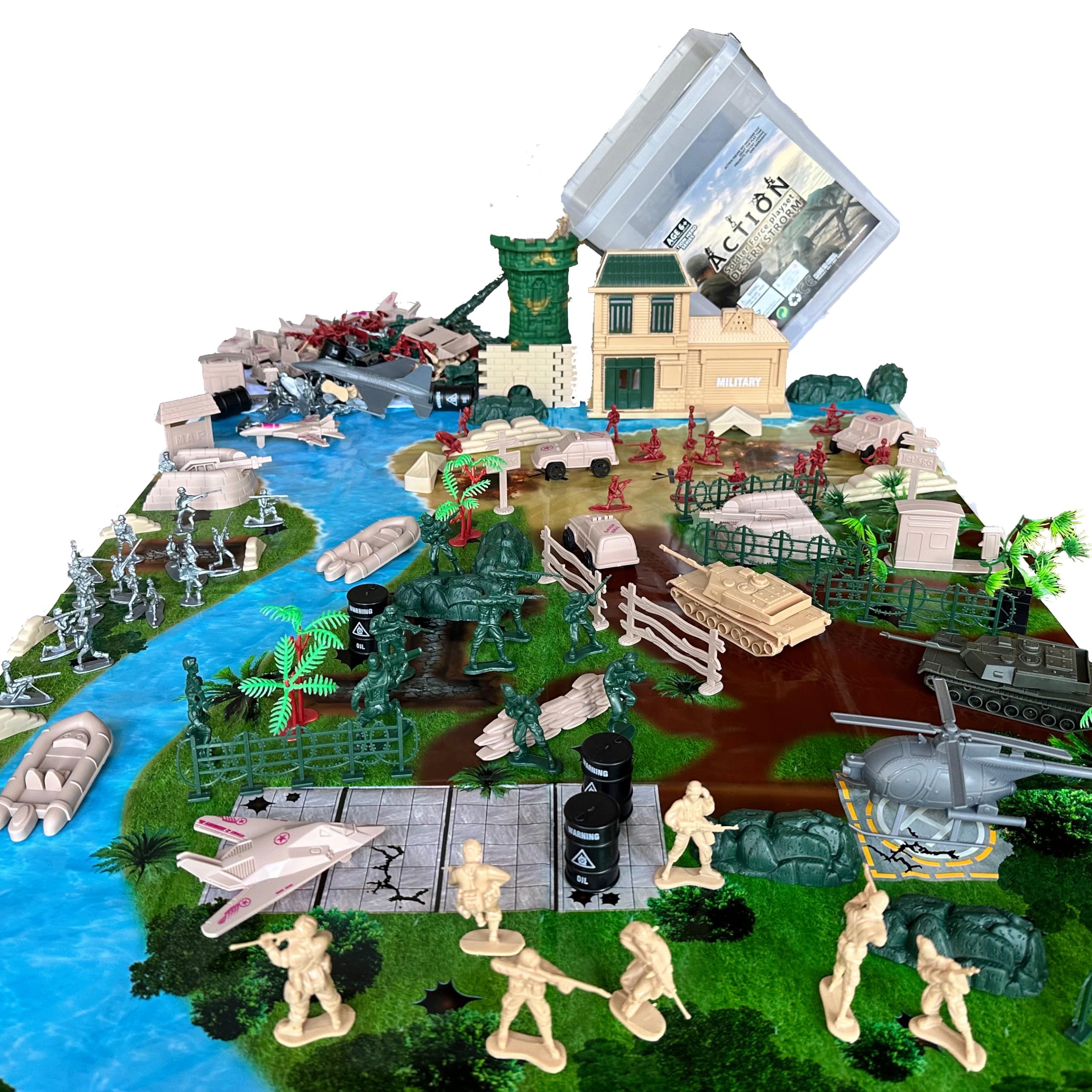 Amazon.com: Sorena Toy Soldiers Battle Playset: Military Action Figures ...