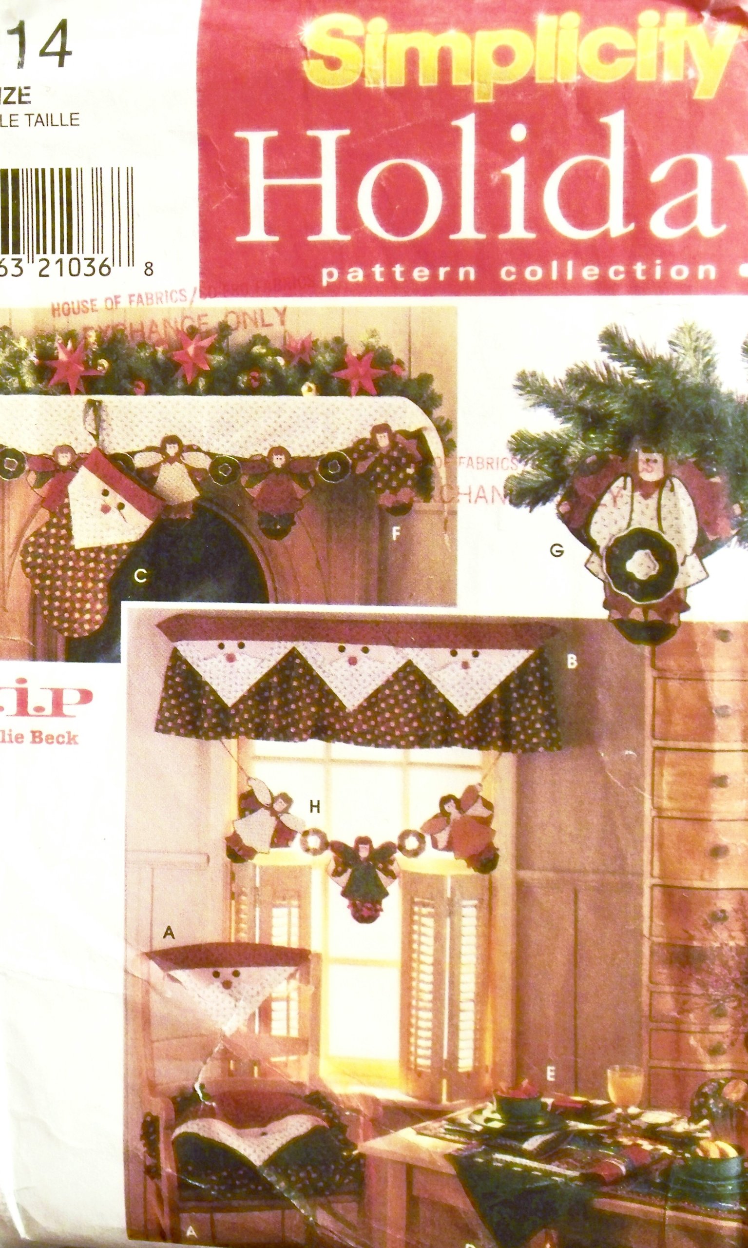 Amazon.com: OOP Simplicity Holiday Collection Pattern 7914. Santa Chair ...