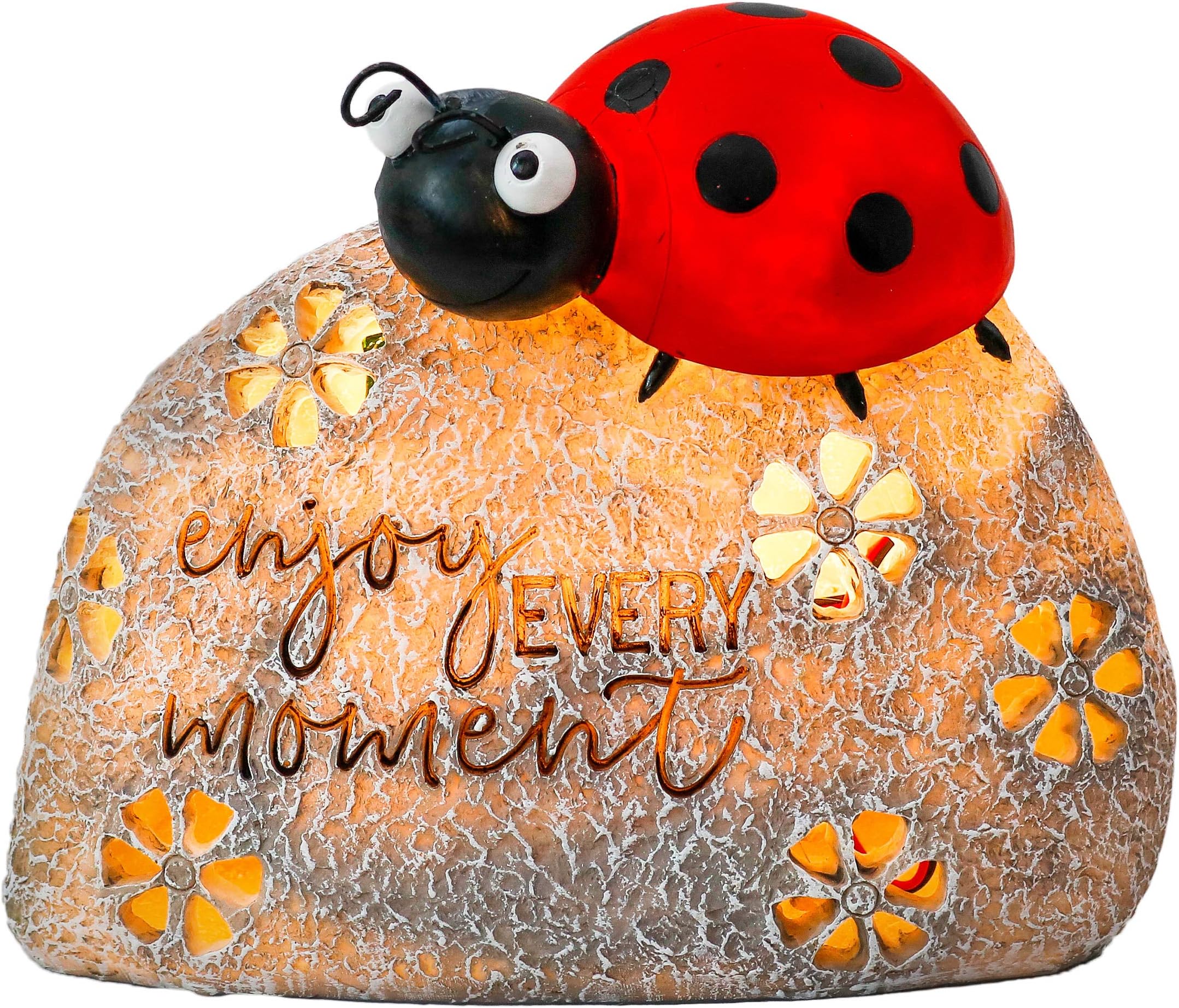 Amazon.com: 100 pcs Wooden Ladybug Garden Stones - Decorative Outdoor ...
