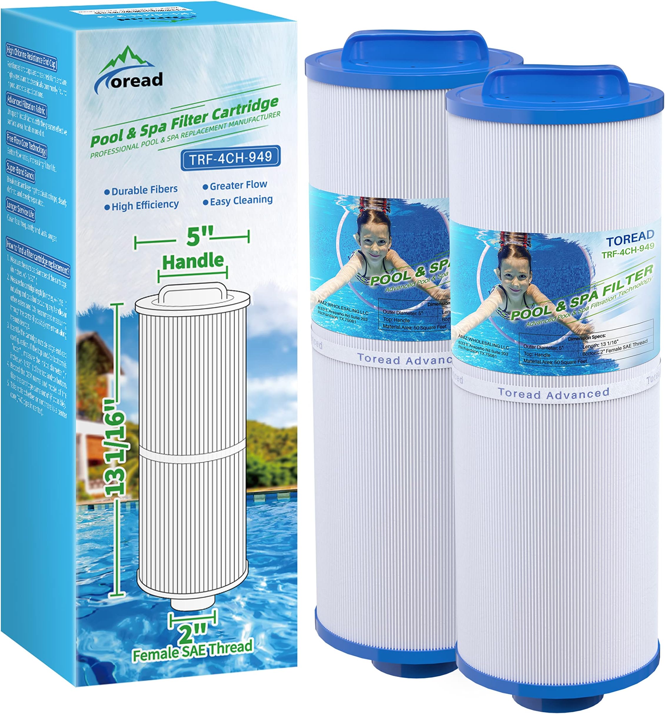 Amazon.com : Filbur FC-0172 Replacement Filter Cartridge, 50 sq. ft ...