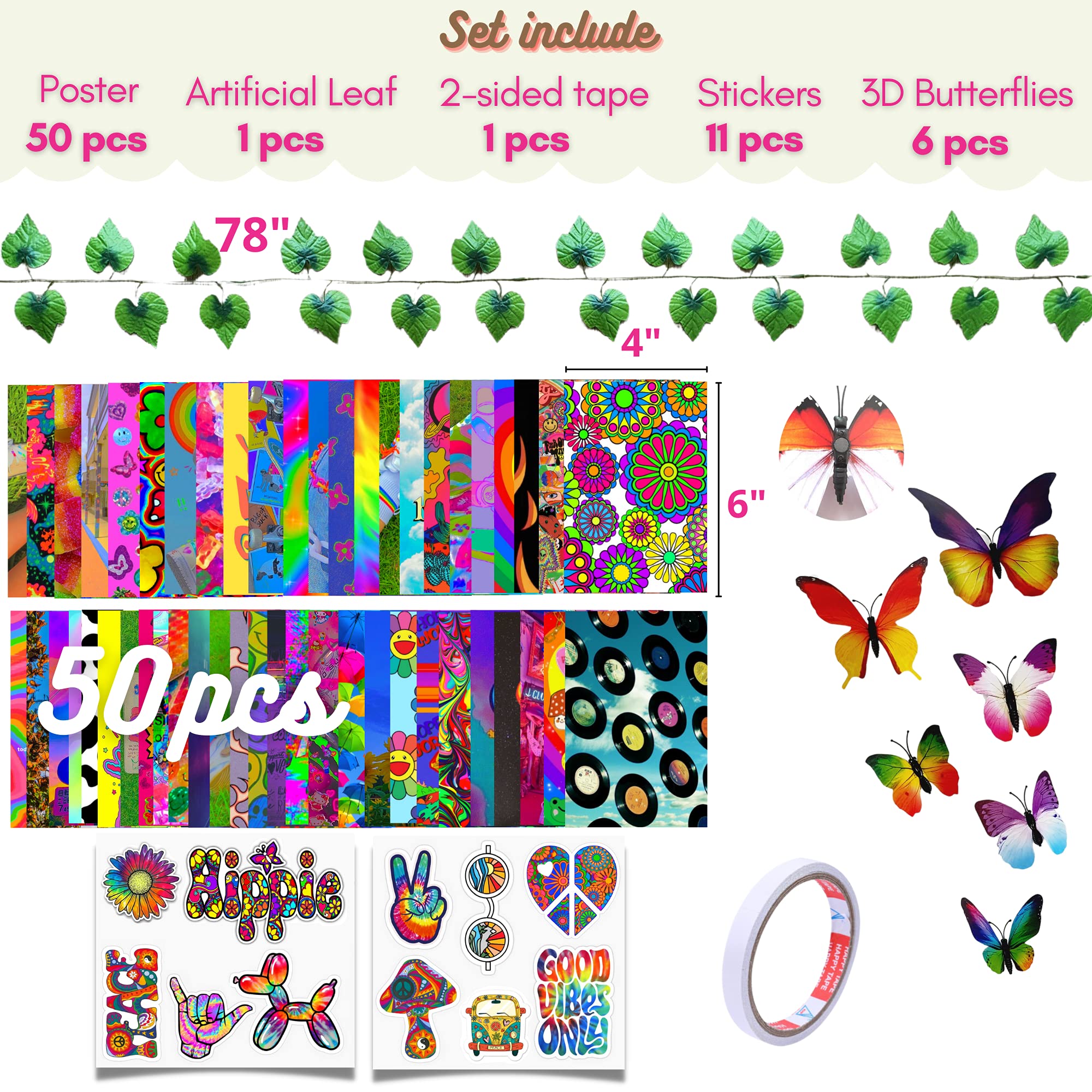 Indie Decor Wall Collage Kit Aesthetic Pictures, Indie Posters For ...