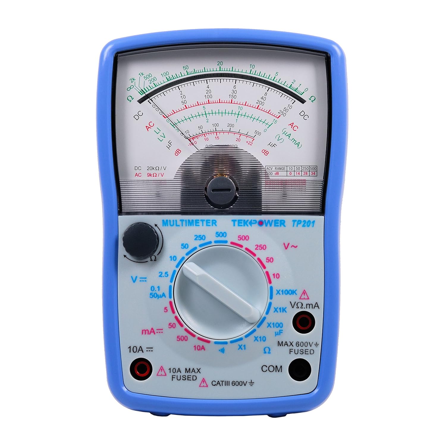 Amazon.com: Tekpower TP201 20-Range Analog Multimeter with Capacitance ...