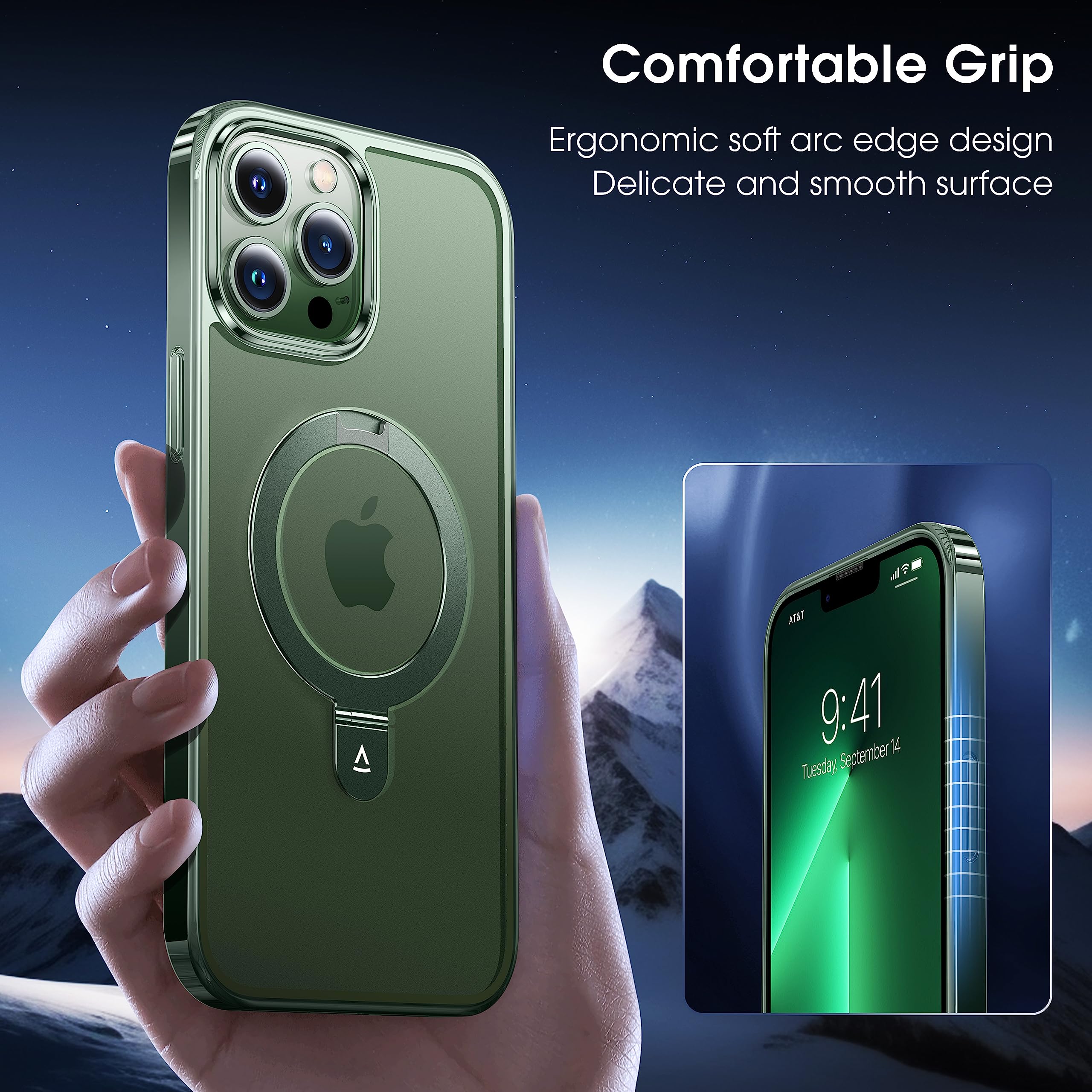 Alphex Invisible Stand Magnetic Case for iPhone 13 Pro Max [Look as ...