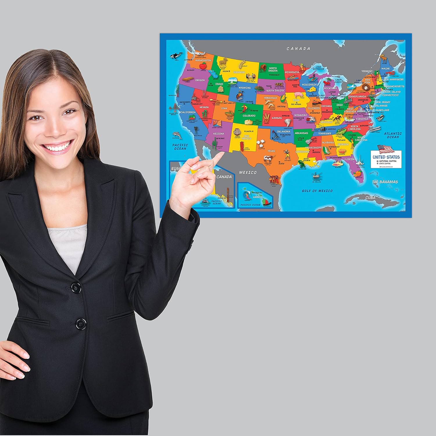 3 Pack - World & USA Map Chart [Illustrated Short] + Australia | Ubuy