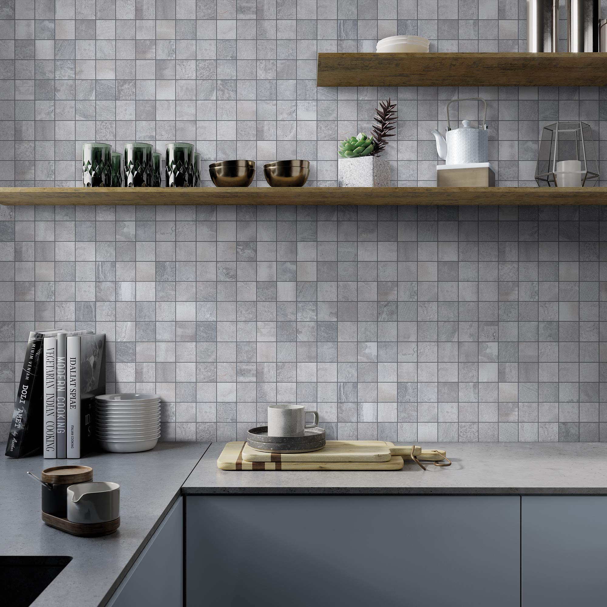 Snapklik.com : Gayafores 2012198 Boldstone Glazed Porcelain Floor And Wall Mosaic Tile