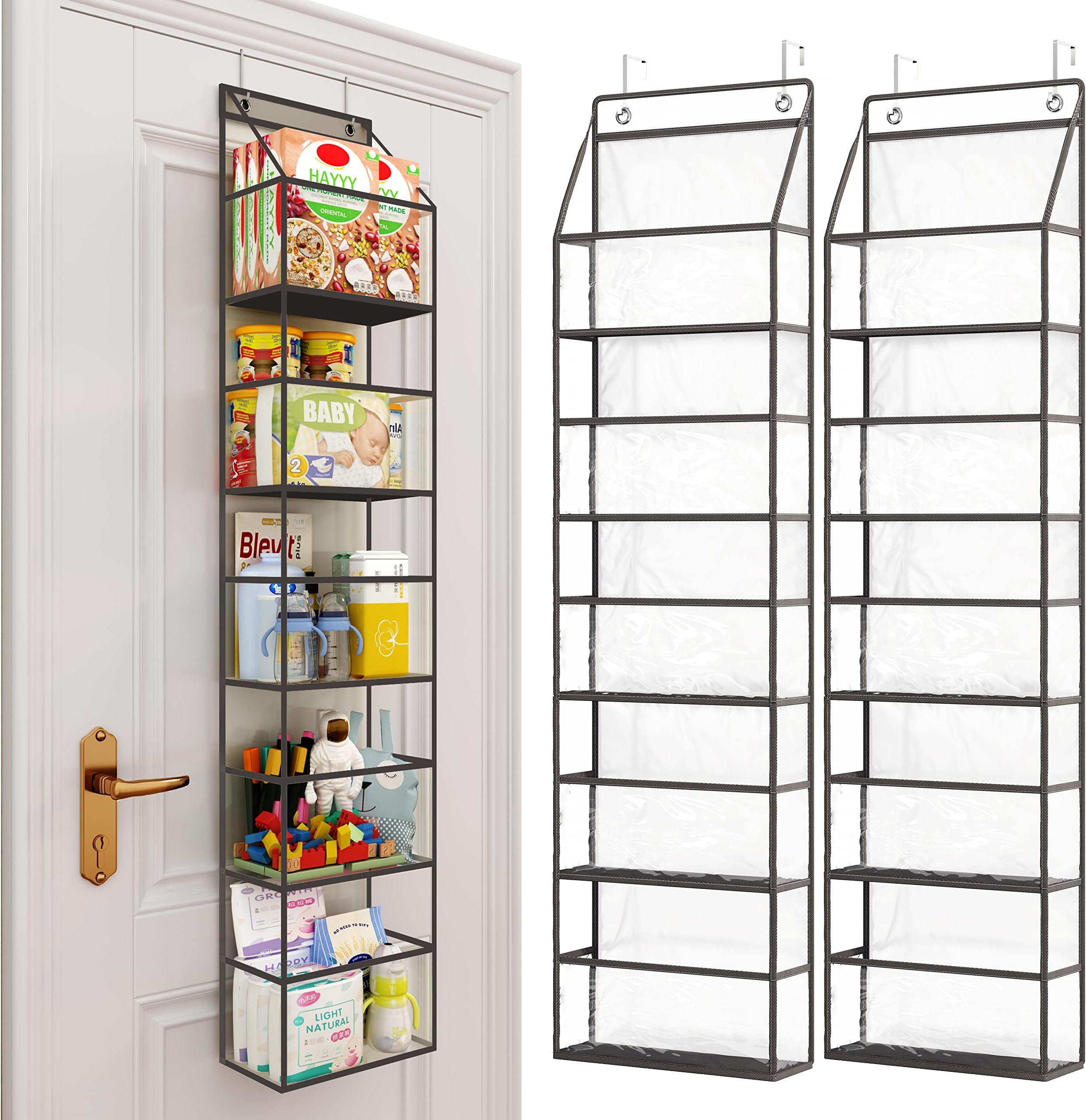 Amazon.com: Fixwal 2 Pack 6-Shelf Over Door Hanging Pantry Organizer ...