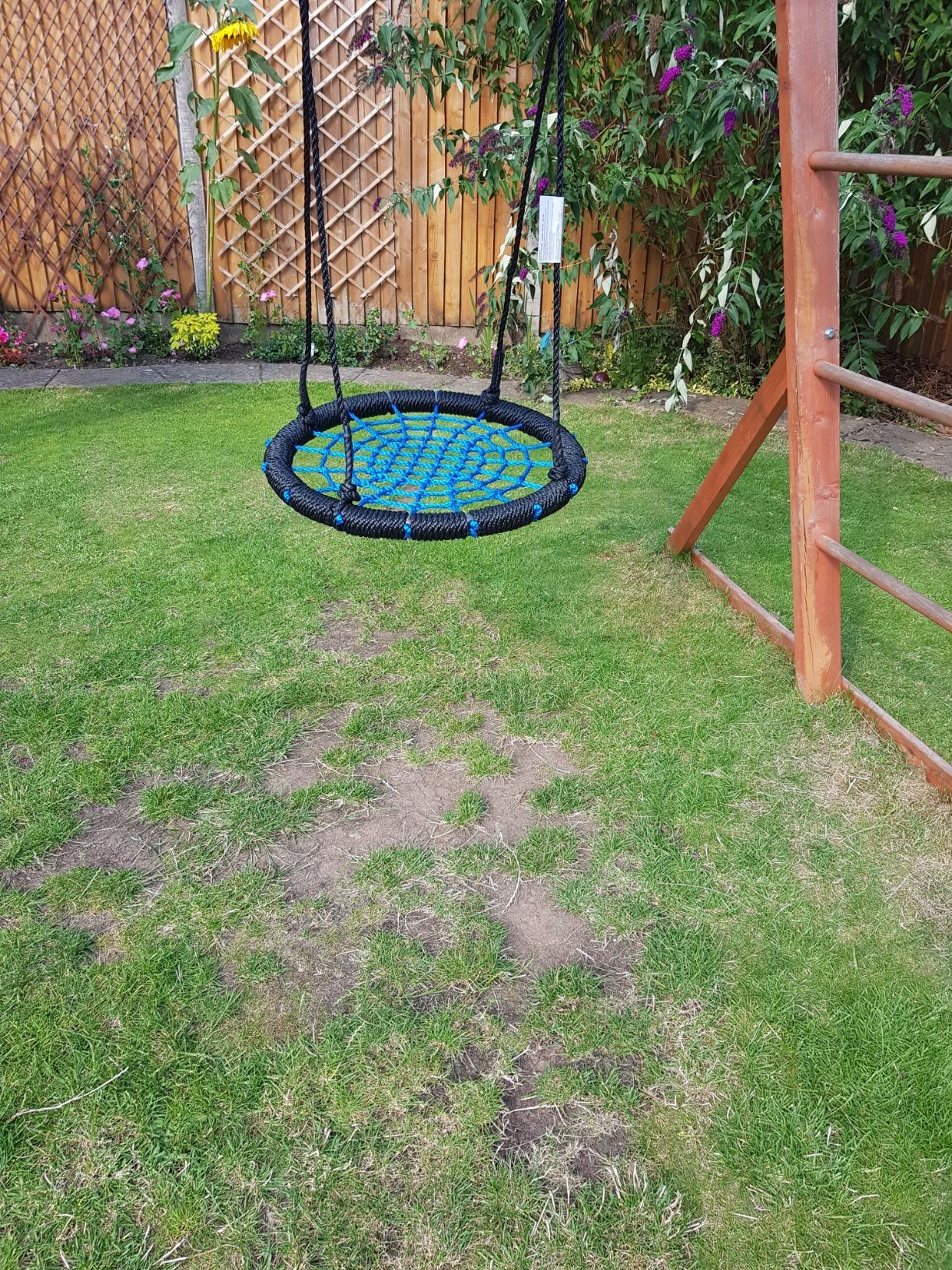 HOMCOM 23.5 Inch/ 60 cm Spider Web Tree Swing for Kids Children Nest ...