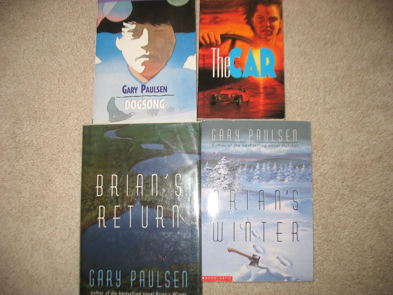 4 Book Set by Gary Paulsen~The Car/Dogsong/Brian's Winter/Brian's ...