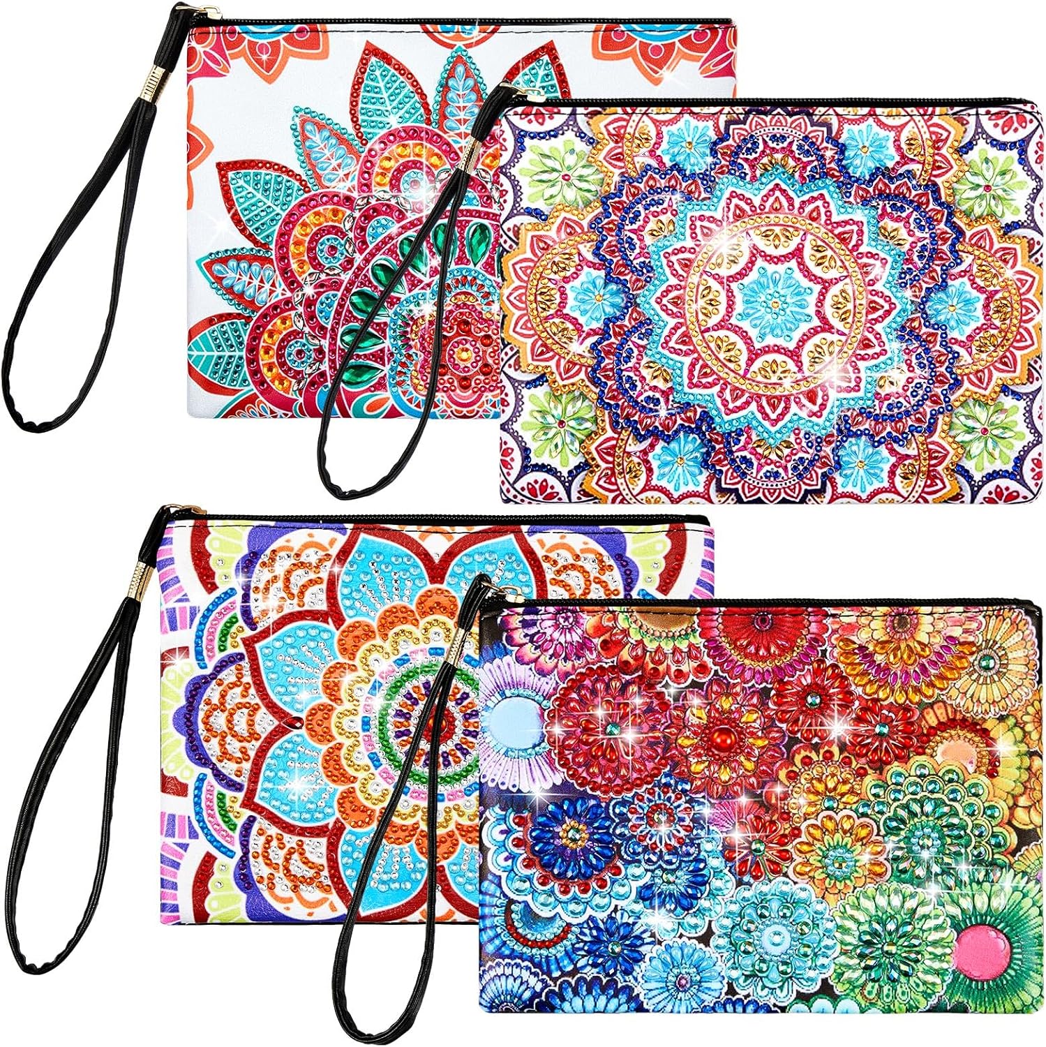 Amazon.com: Geyoga 4 Pcs Mandala Diamond Painting Handbag Elegant 5d ...