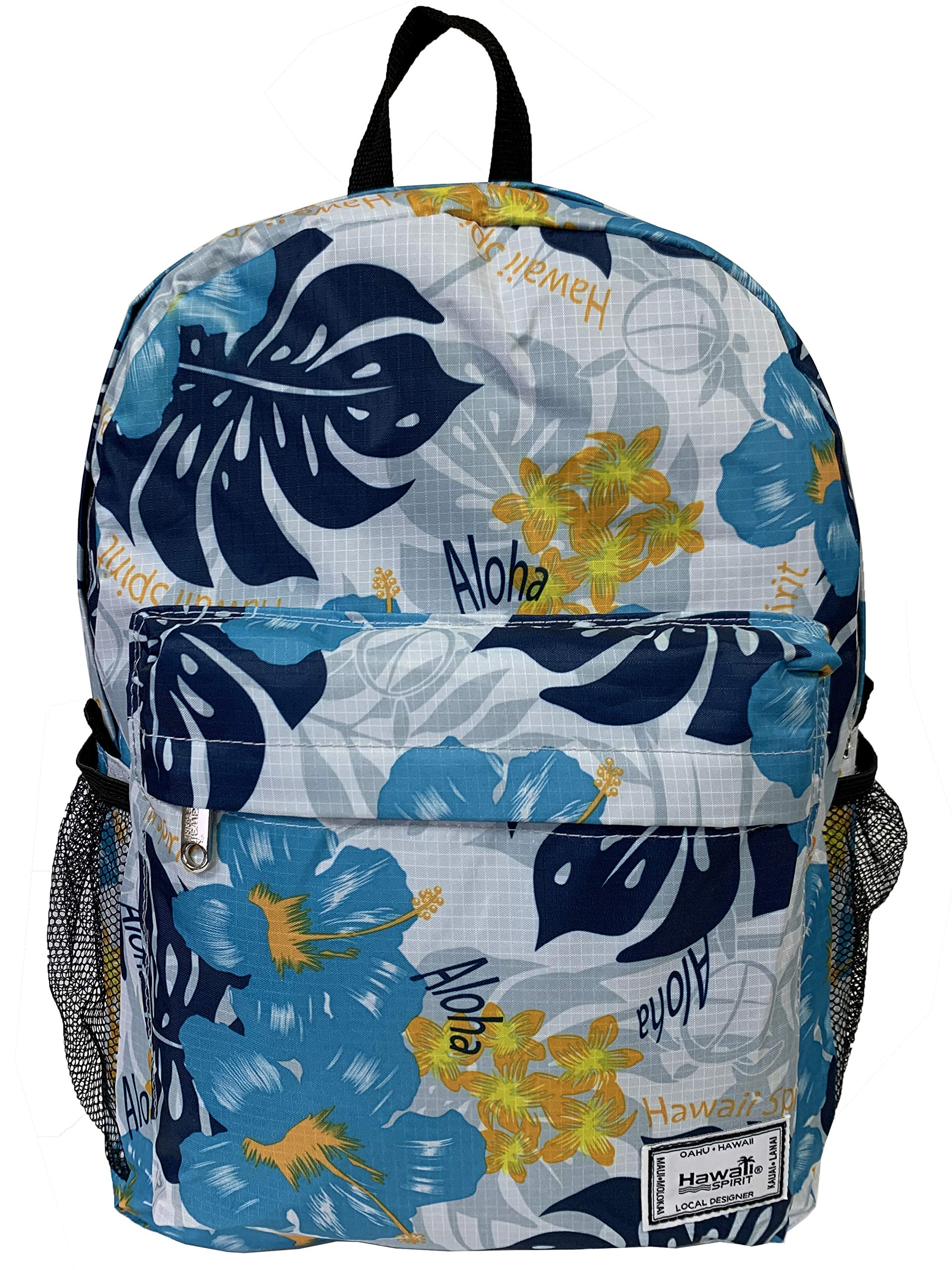 Amazon.com | Hawaii Spirit Classic Backpack (Blue, Double Hibiscus ...