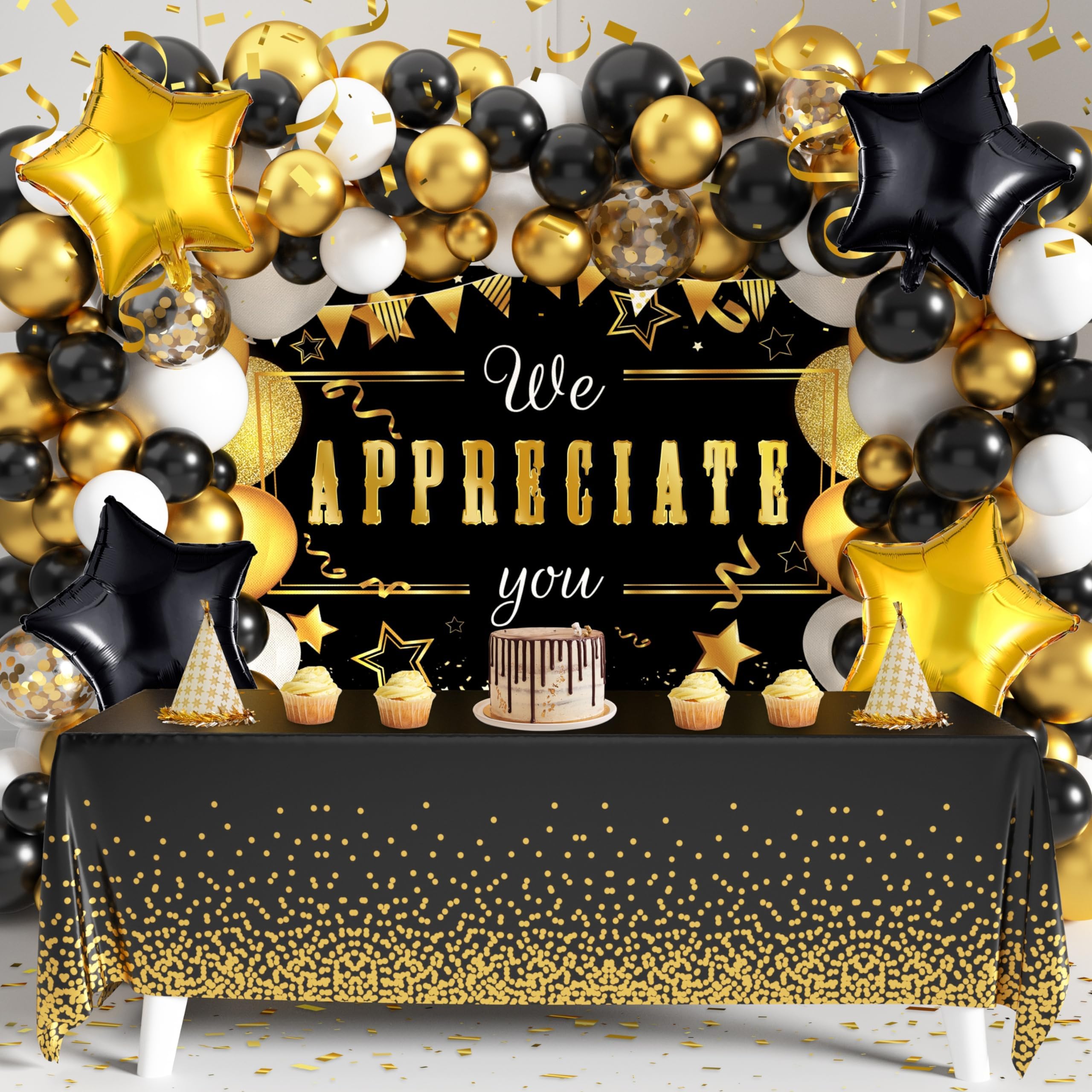 Amazon.com: We Appreciate You Banner Backdrop Appreciation Decorations ...