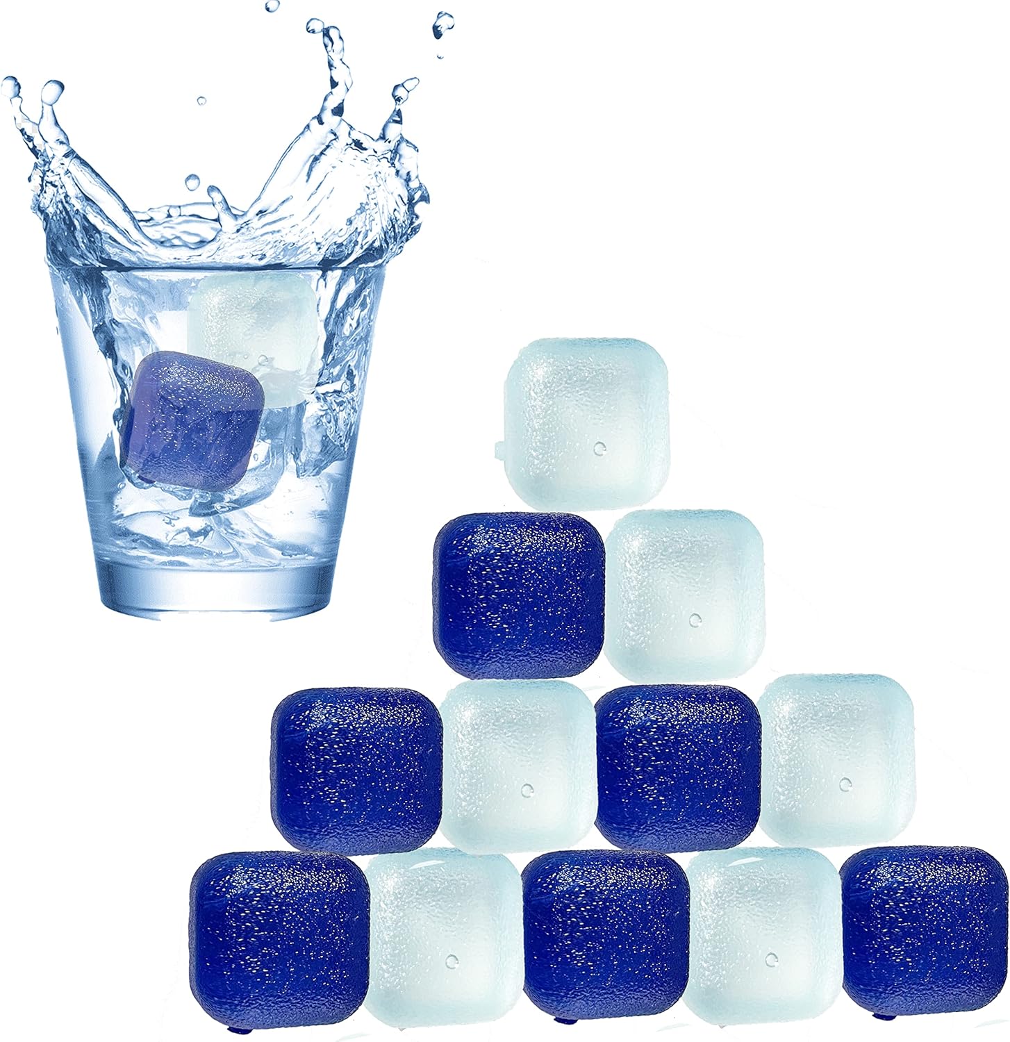 KIT C/12 CUBOS DE GELO ARTIFICIAL ECOLÓGICO COLORIDO REUTILIZÁVEL ...
