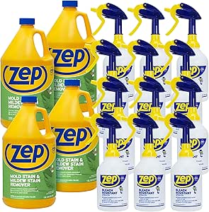 Amazon.com: Zep Mold Stain and Mildew Stain Remover 1 Gal (Case of 4 ...