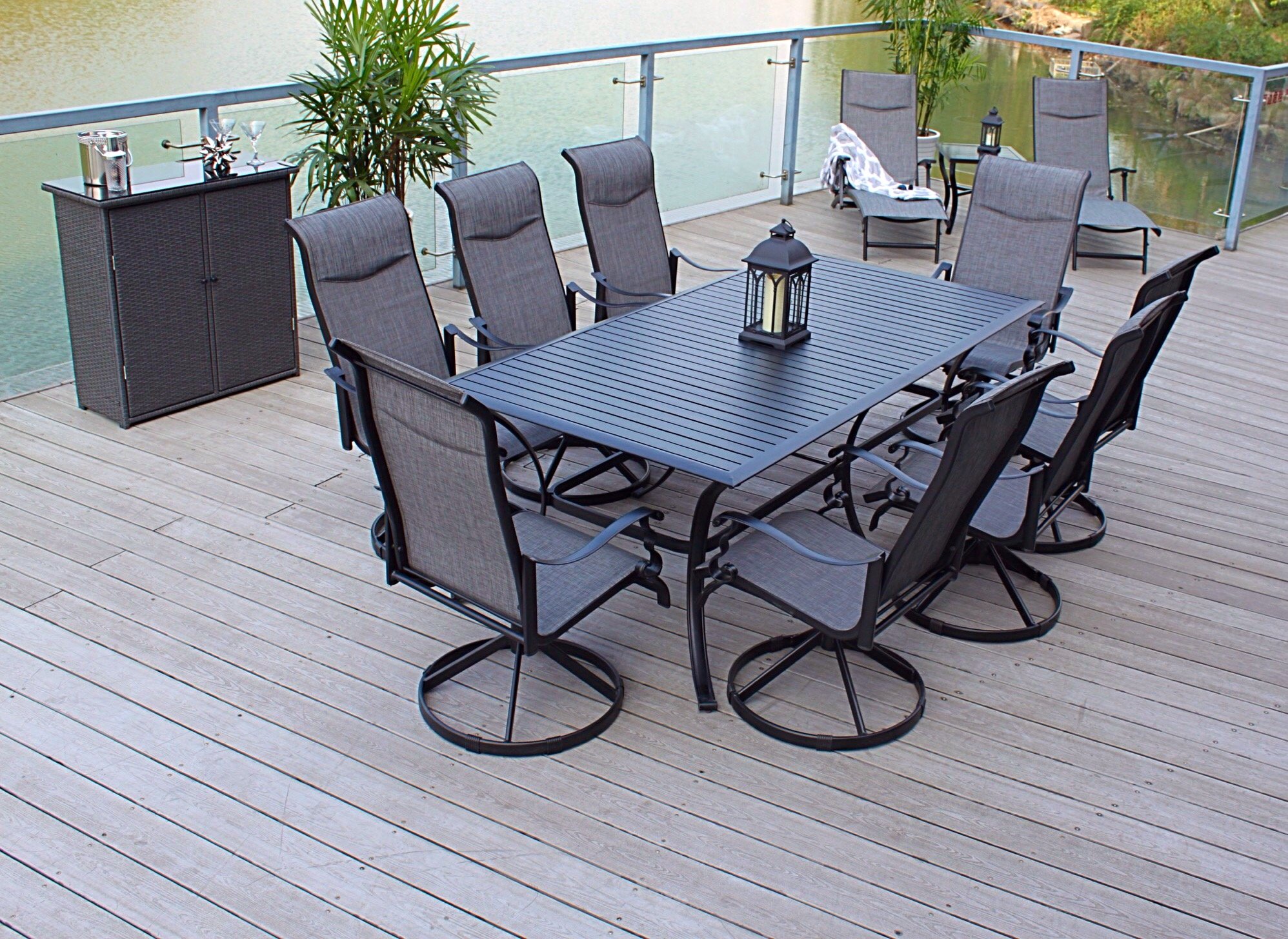 Buy Pebble Lane Living All Weather Rust Proof Indoor/Outdoor 9 Piece ...